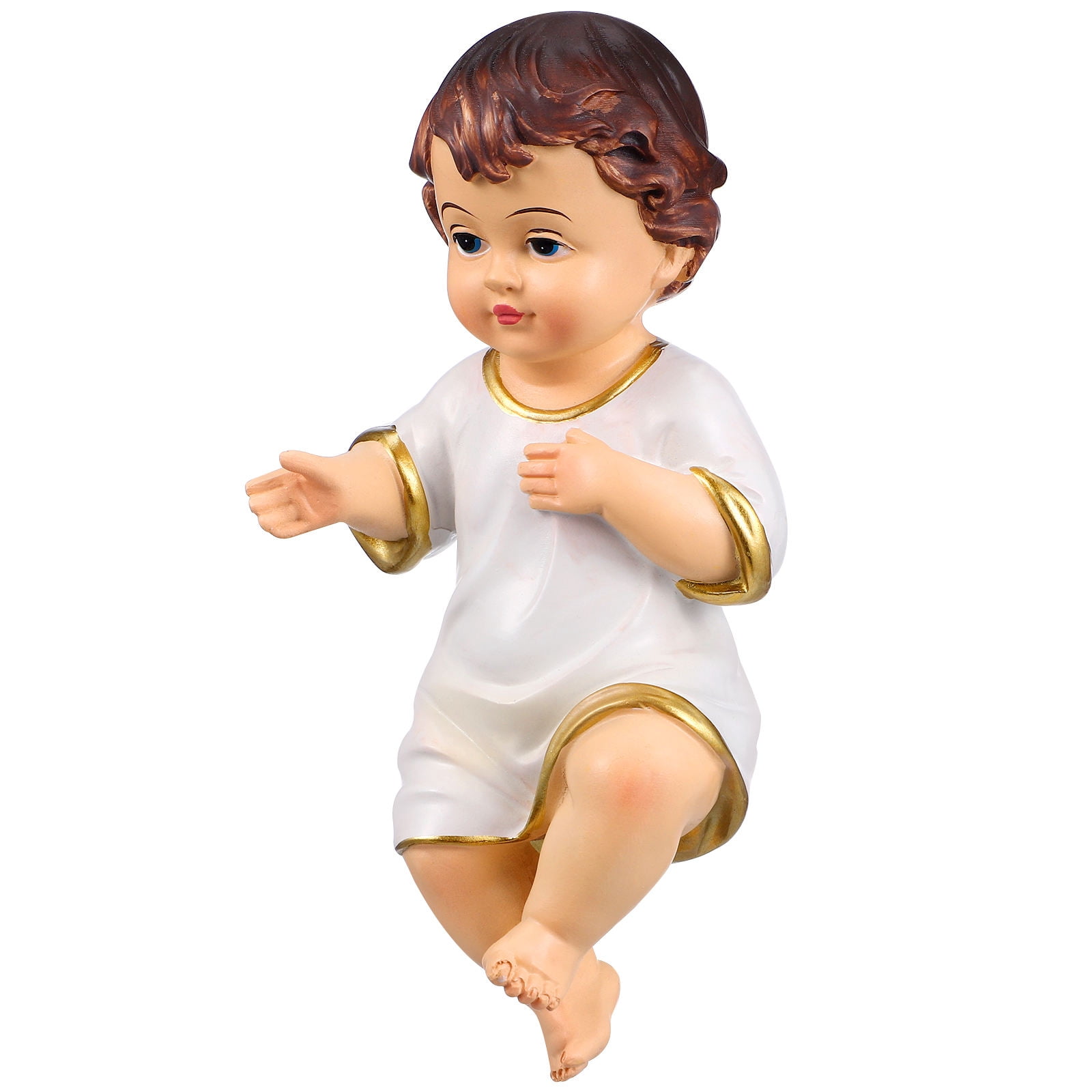 SHOWERORO 1Set Nativity Baby Jesus Statue in White Resin for Religious ...