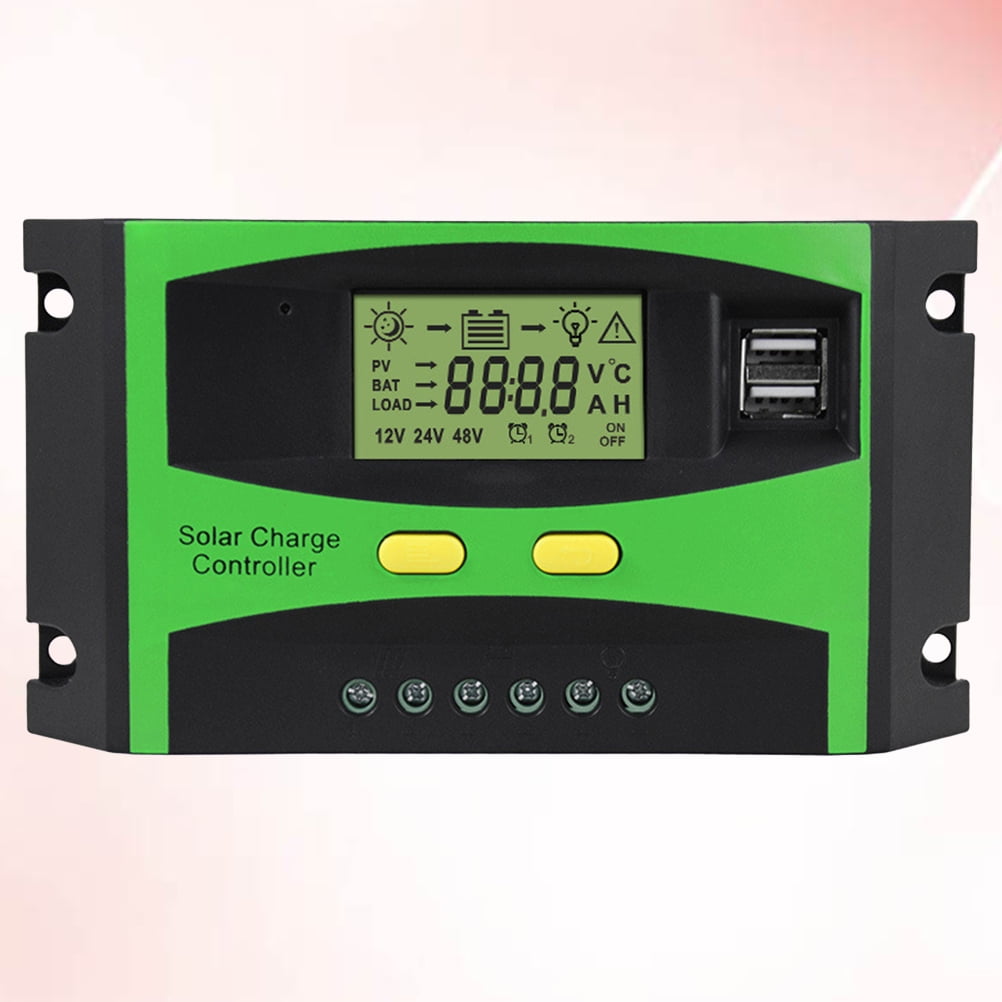 SHOWERORO 1Set Solar Panel Regulator with PWM Charging Mode and Industrial Microcontroller for ...