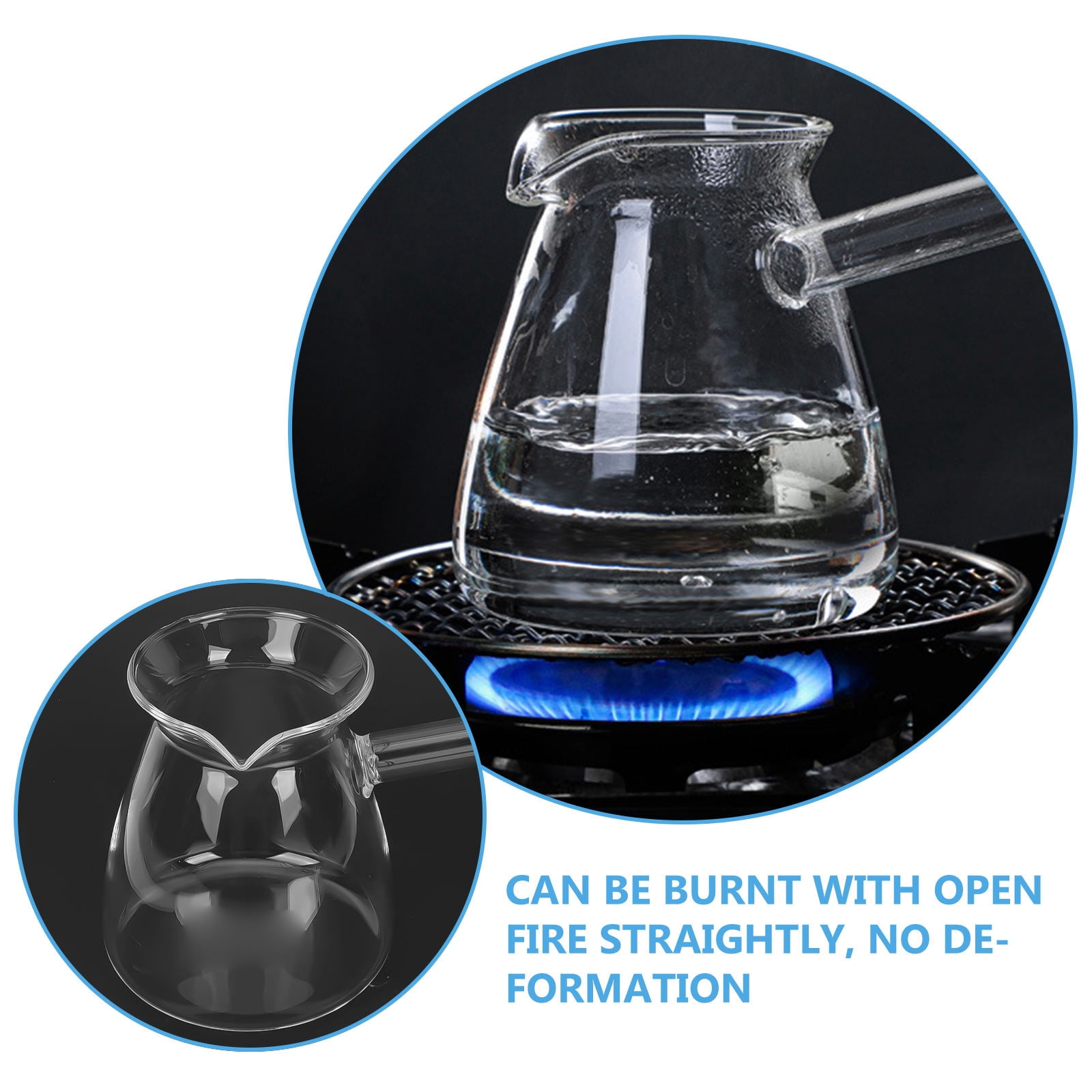SHOWERORO 1Set Turkish Coffee Kettle Transparent Side Handle Design ...