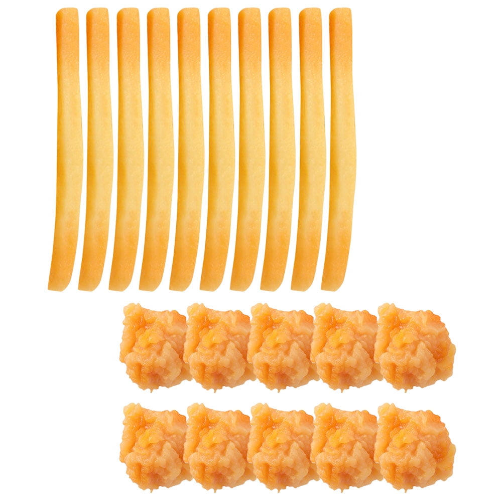 SHOWERORO 20Pcs Fake Display Model Fries Shape Fake French Fries and ...
