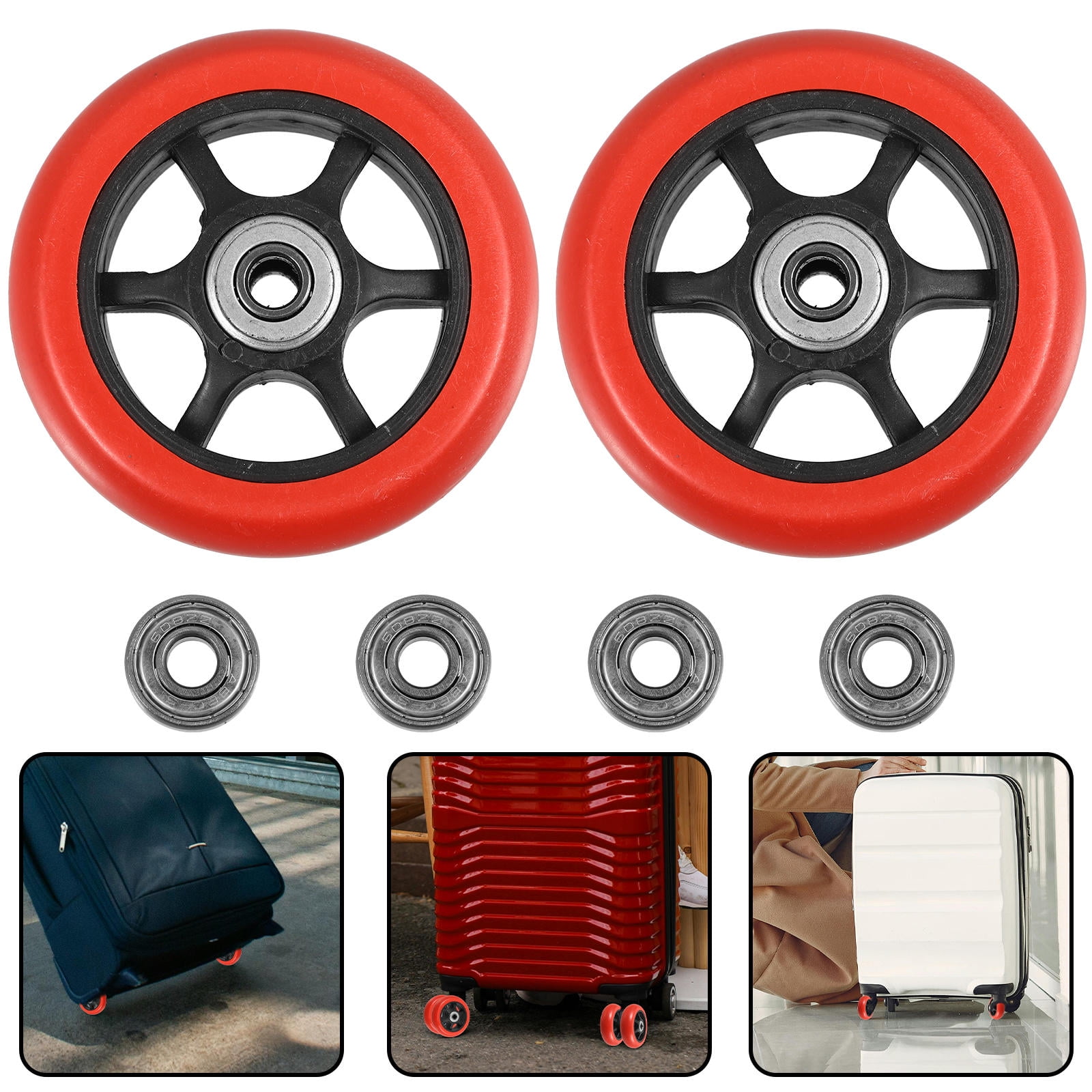 SHOWERORO 2Pcs Cart Wheel Replacement Caster Wheels For Hand Trucks And ...