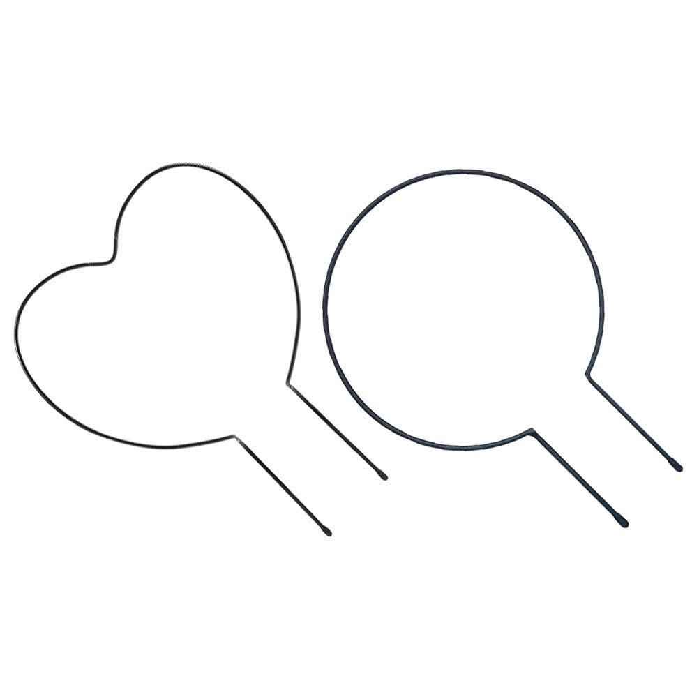 SHOWERORO 2Pcs Iron Garden Trellis Climbing Vine Holders Silver Heart Shaped Support Wire Plants ...