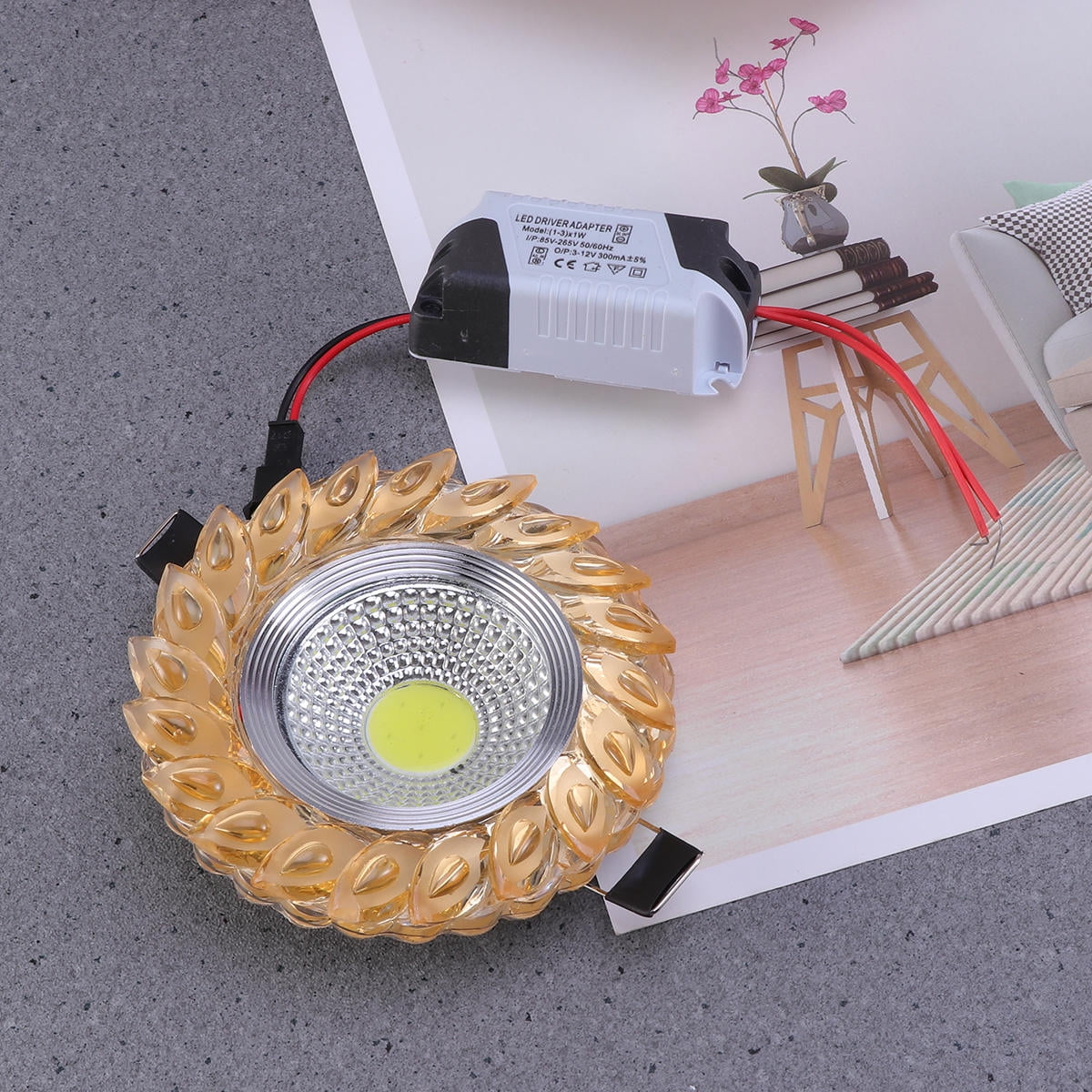 SHOWERORO 2Pcs Led Smd Ceiling Light Resin Material With Bright ...