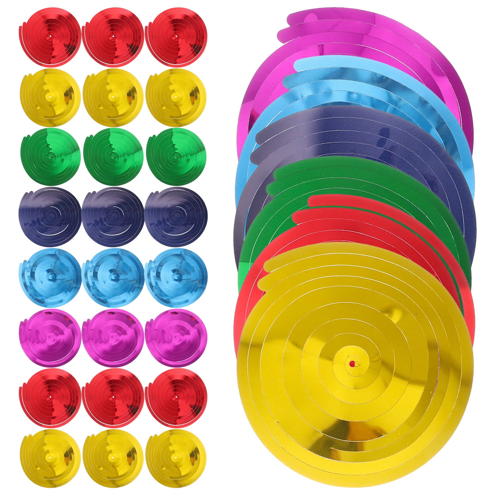 SHOWERORO 30Pcs PVC Spiral Hanging Swirls Decorations Assorted Color ...
