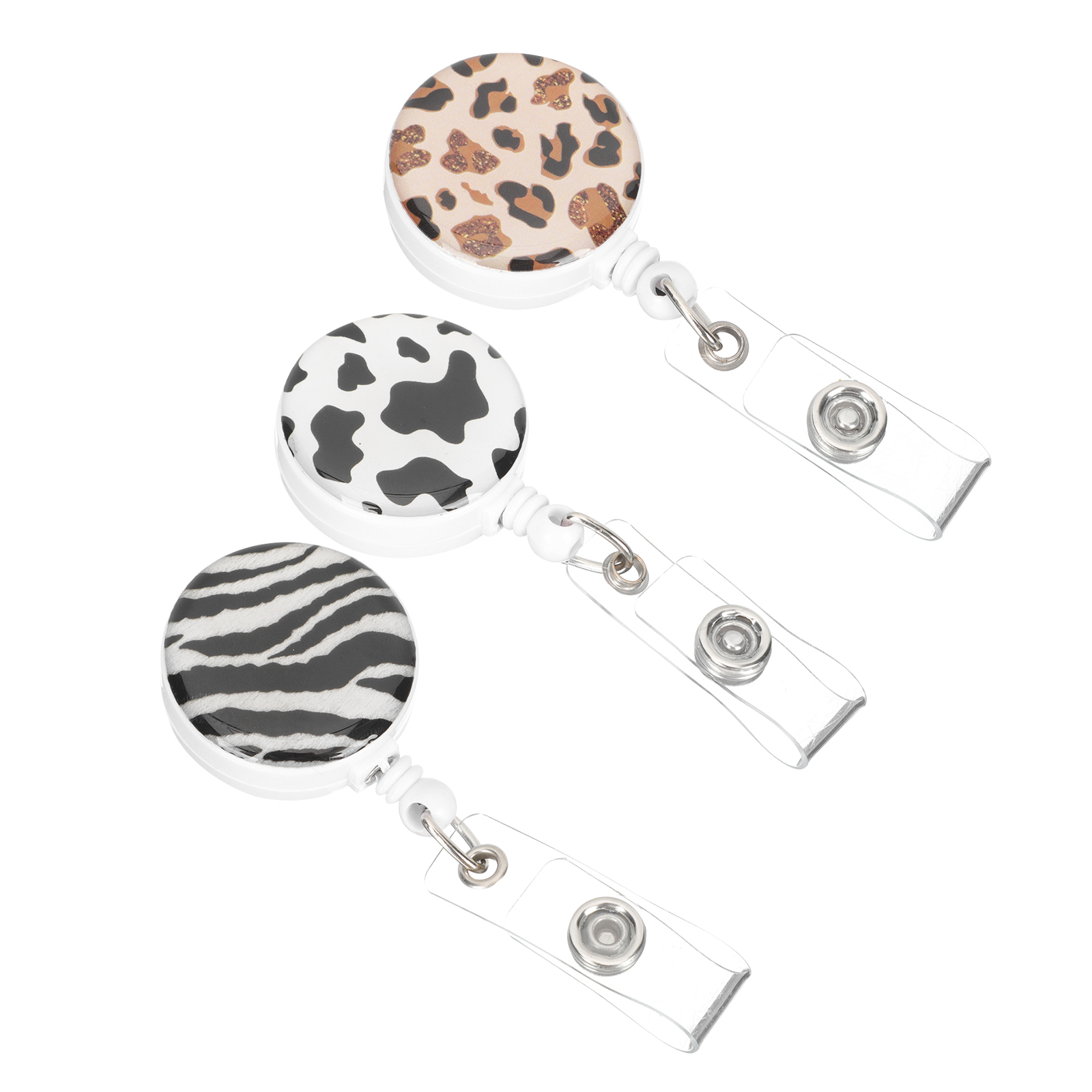 SHOWERORO 3Pack Portable Badge Holders Retractable Clip for Nurses Men ...