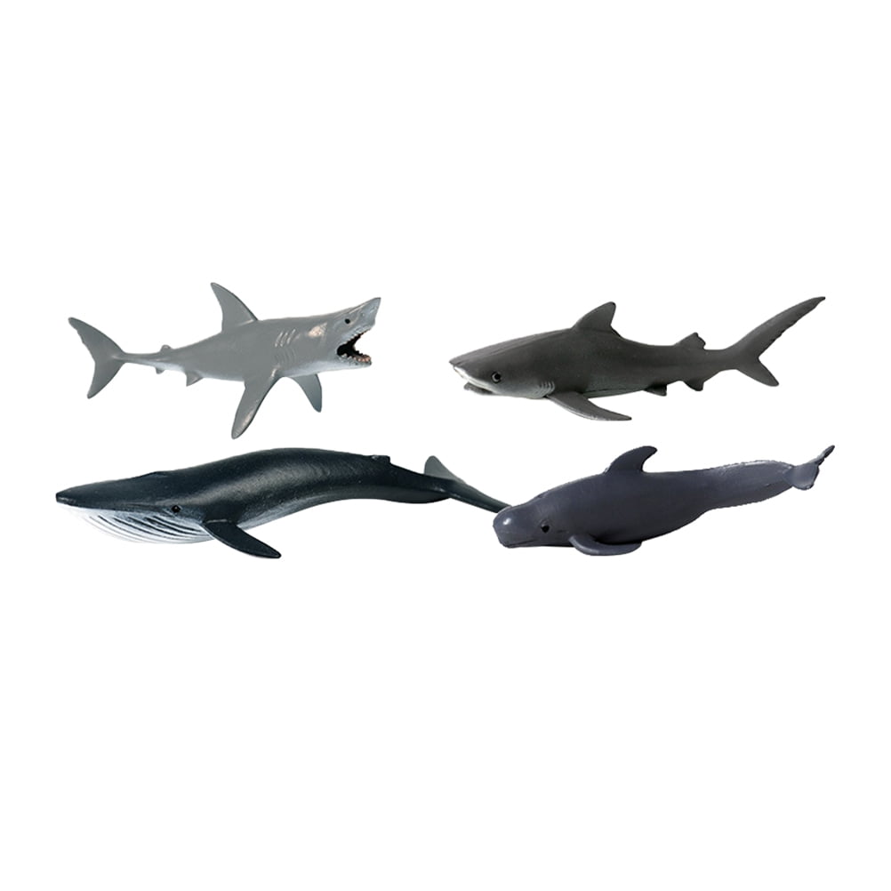 SHOWERORO 4Pcs Simulated Marine Animal Models Realistic Ocean Sea ...