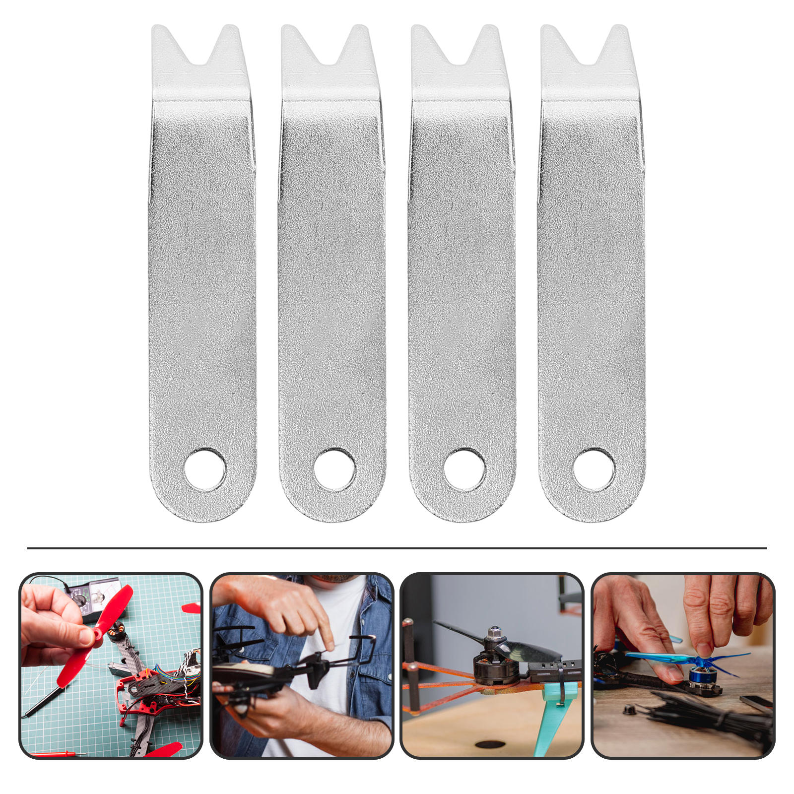 SHOWERORO 4Pcs Wrench Tool for Drone Maintenance Silver Iron Quadcopter ...