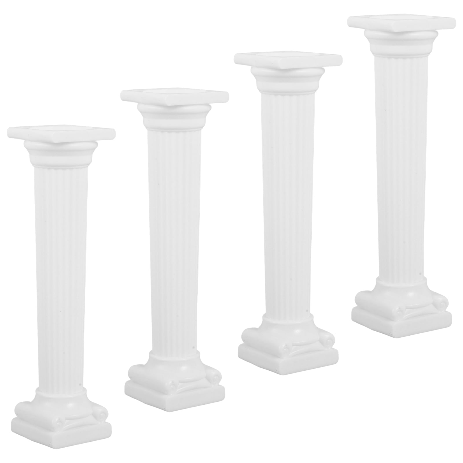 SHOWERORO 4Set White PP Roman Column Model for Valentine's Day ...