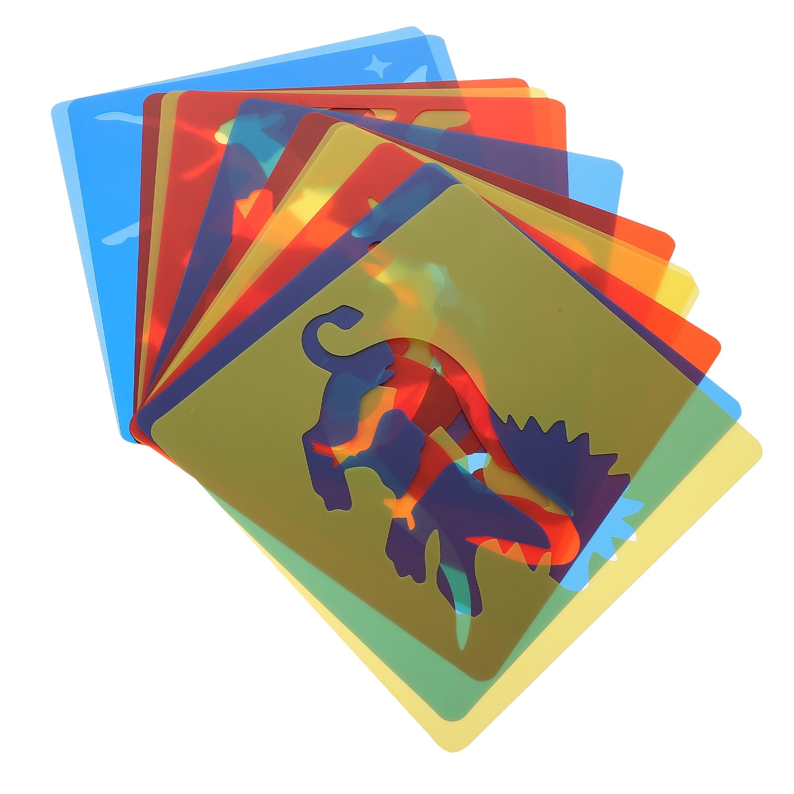 SHOWERORO 5Pack Plastic Animal Stencil Templates Hollow Out Design ...