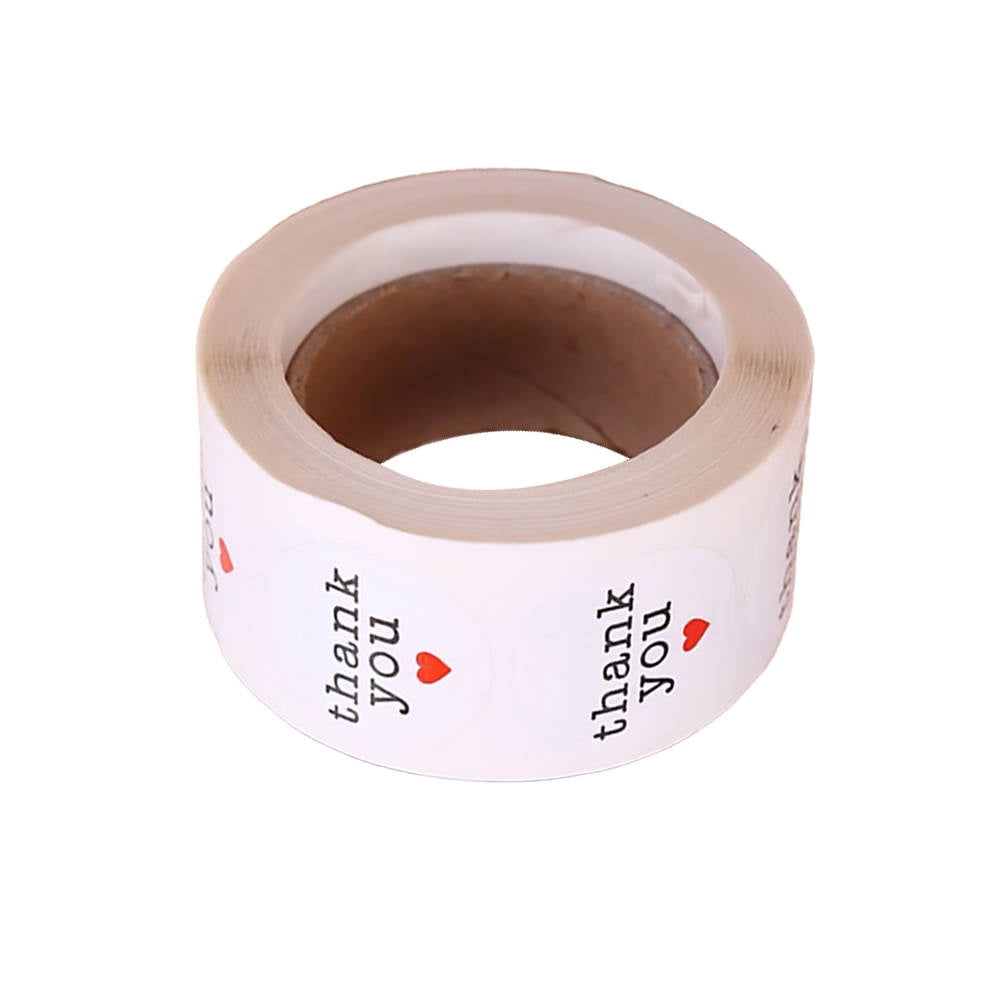 SHOWERORO Bakery Stickers 500Pcs Round Thank You Label Sticker for ...