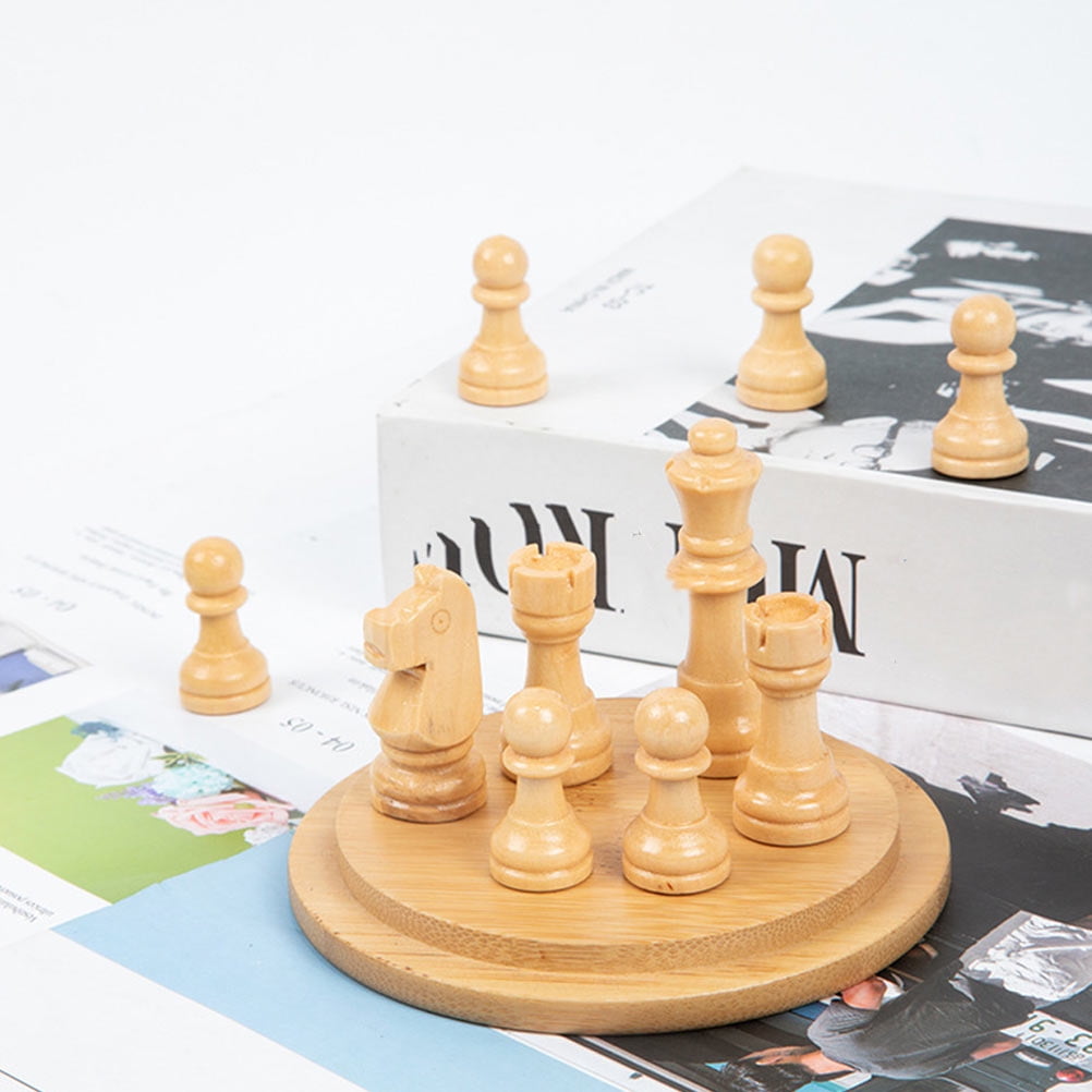 SHOWERORO Childrens Playtime 50Set Unpainted Wood Chess Pieces Suitable ...