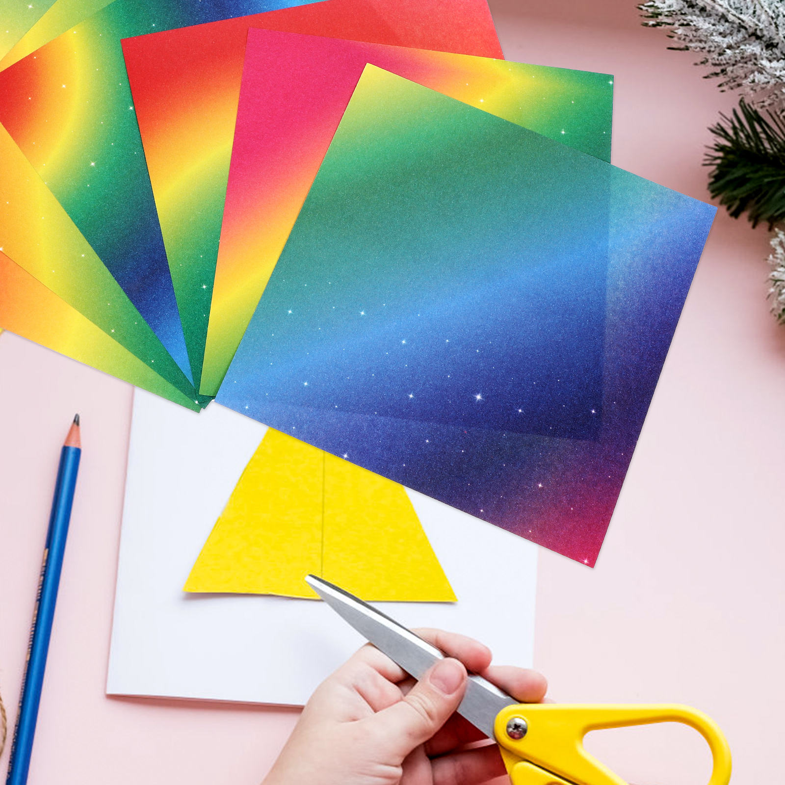 SHOWERORO Materials Origami Folding Paper 200 Sheets Multi Color for ...