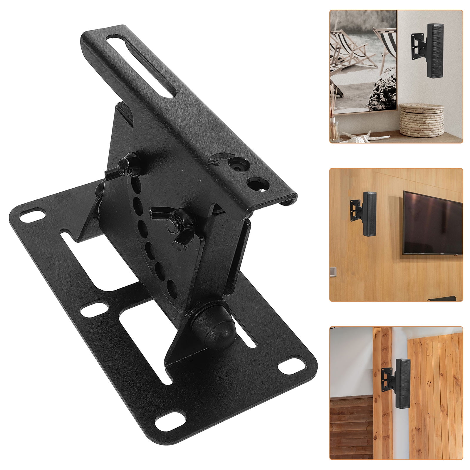 SHOWERORO Universal Speaker Wall Mounts Black Space Saving For Living ...