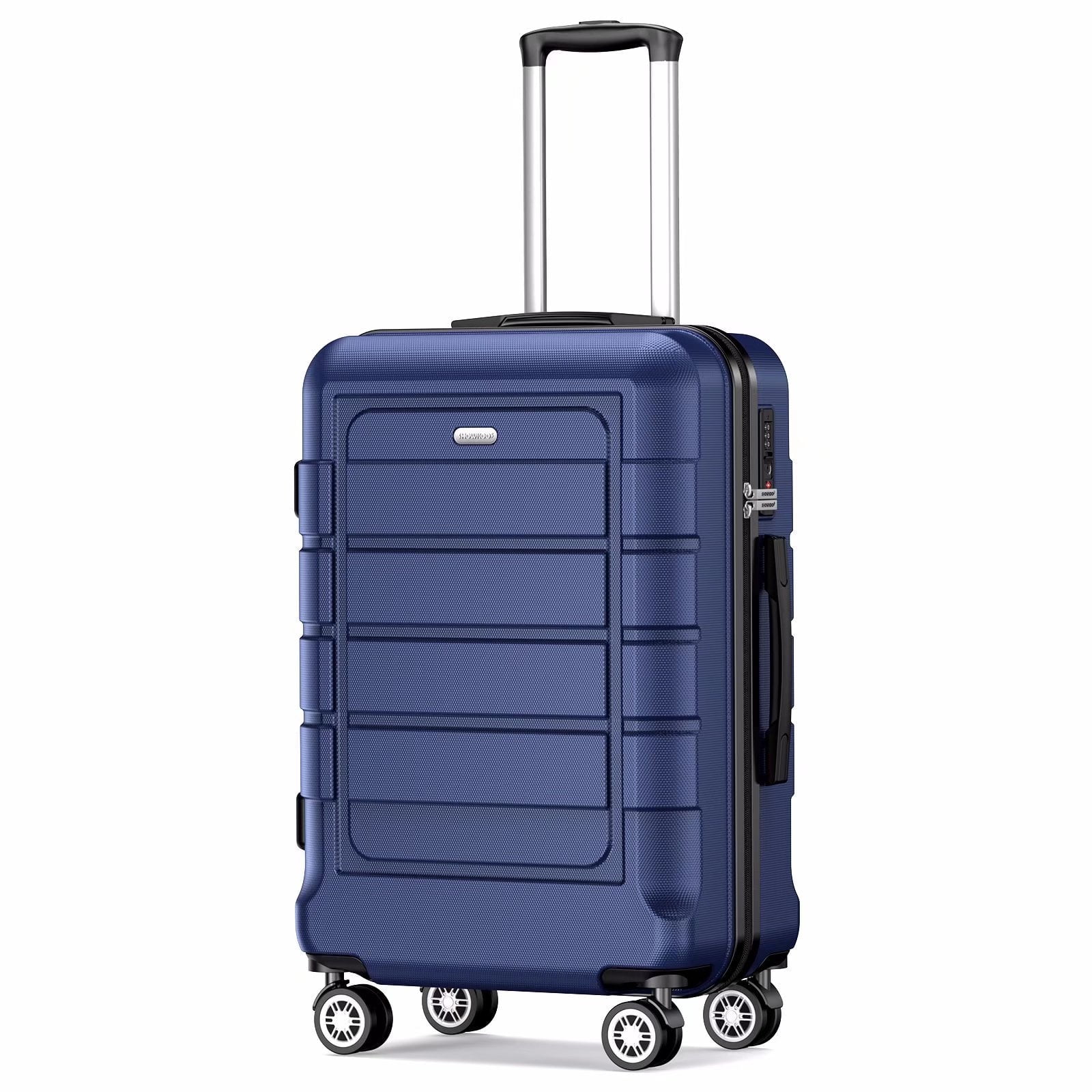 "SHOWKOO 20"" Durable PC+ABS Carry-On Suitcase with Spinner Rolling ...