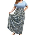 SHOWMALL Summer Maxi Dress for Women, 3X Plus Size, Leopard Print ...