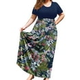 Showmall Plus Size Summer Maxi Dress For Women Tropical Flavour 3x