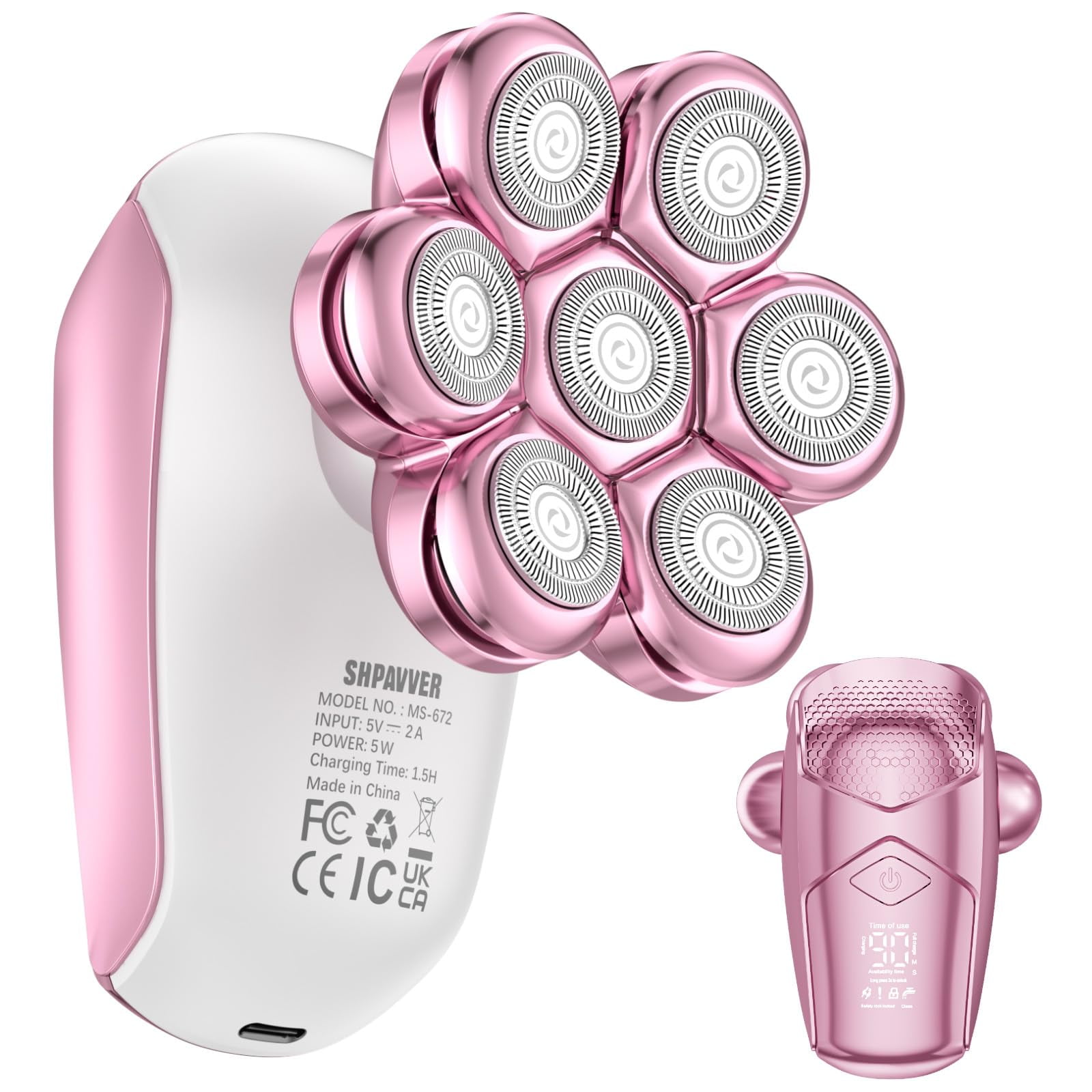 SHPAVVER Electric Razors for Women Legs: Rechargeable Body Shaver ...