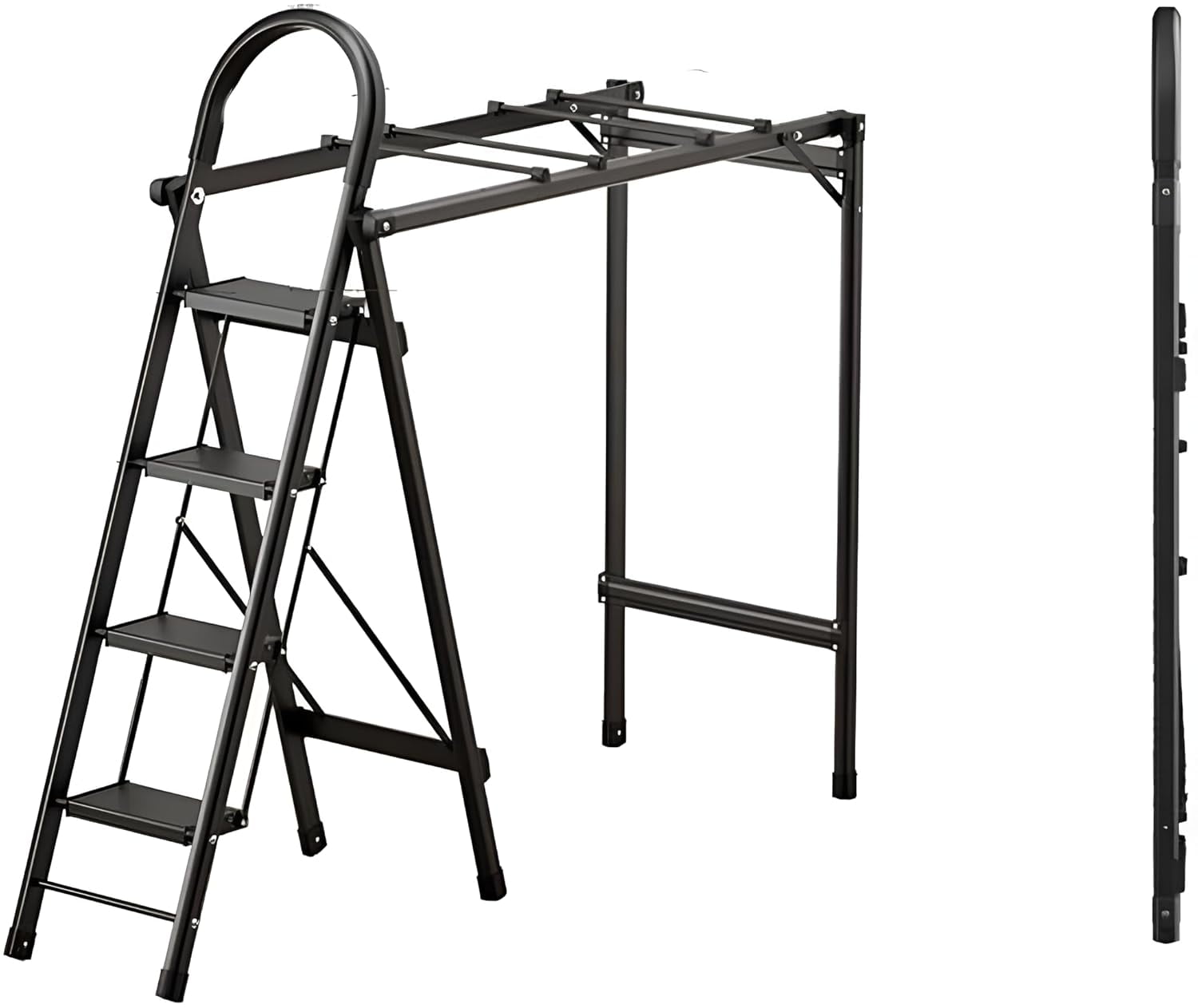 SHREESAMP Step Ladders MultiPurpose Double Rod Clothing GarmentLaundry ...