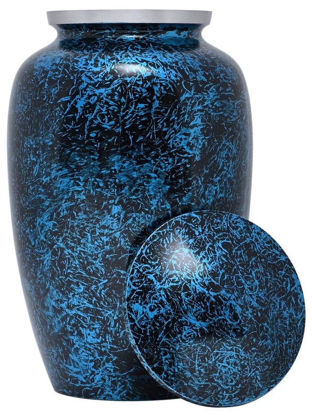SHREYAS BLUE BLACK DZ Cremation Urns Keepsake Vase for Human & Pet ...