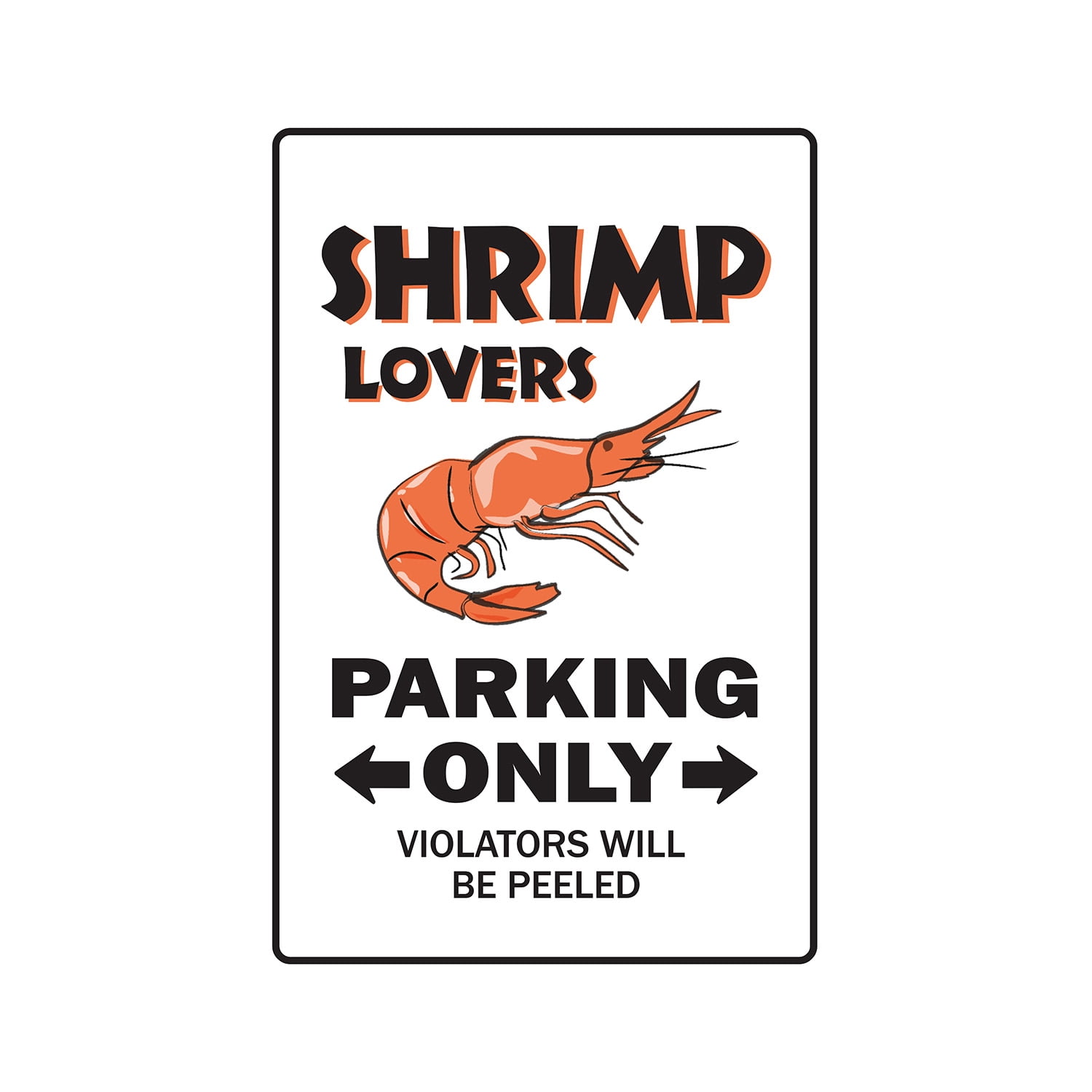 SHRIMP LOVERS Parking Aluminum Sign shrimpers boats food cocktail ...