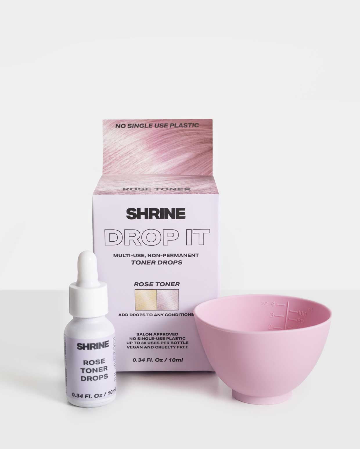 SHRINE DROP IT Rose Pink Toning Drops - Semi-Permanent Hair Toner Color ...