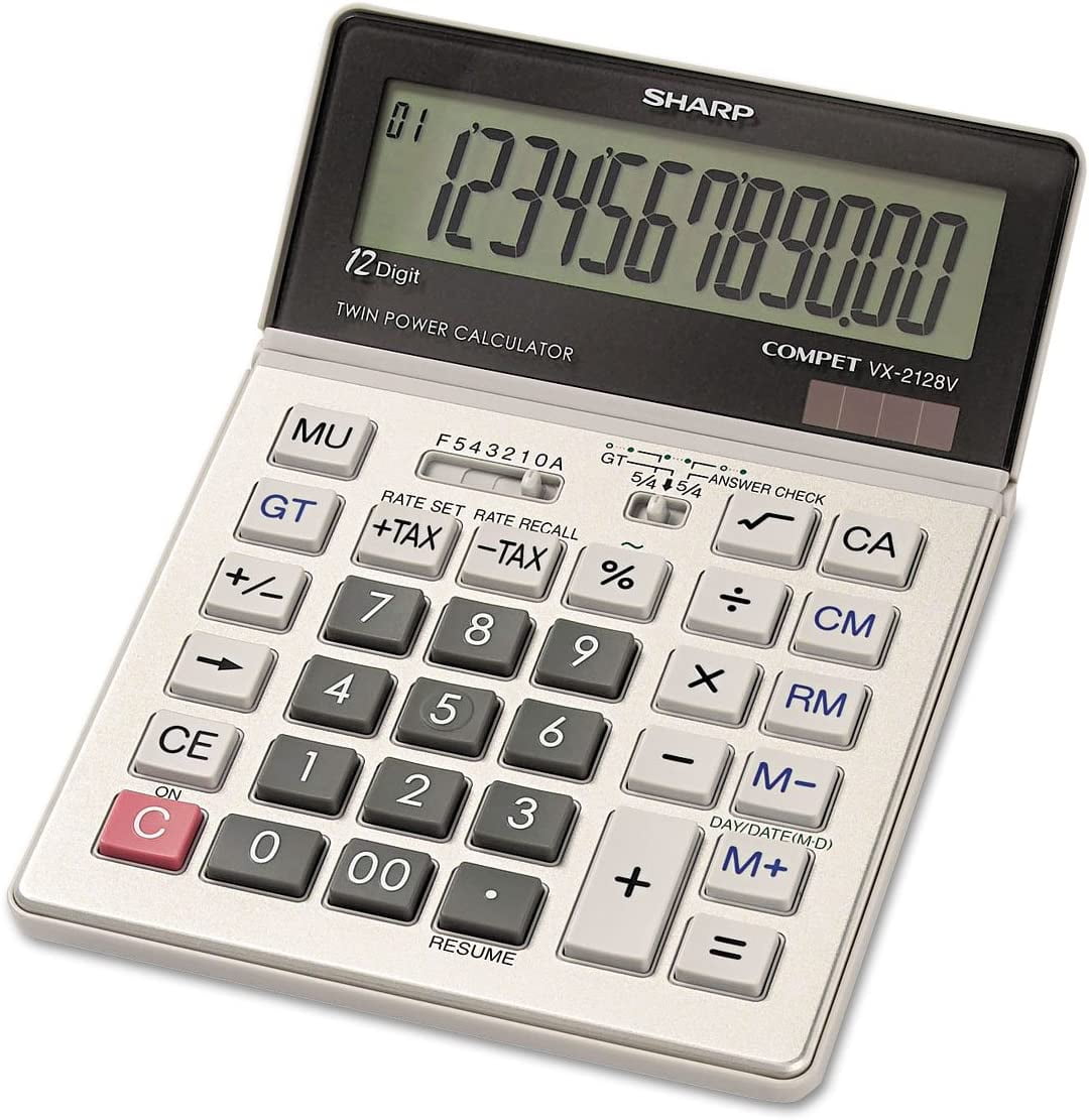 SHRVX2128V - Sharp VX2128V Commercial Desktop Calculator - Walmart.com