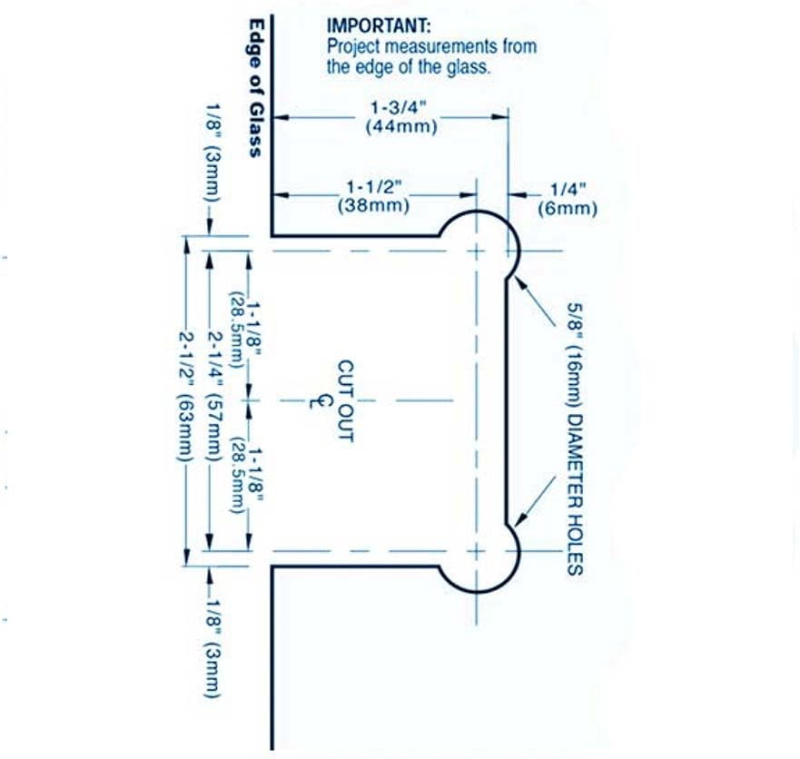 SHS Heavy Duty 90 Degree Wall Mount Frameless Shower Door Standard ...