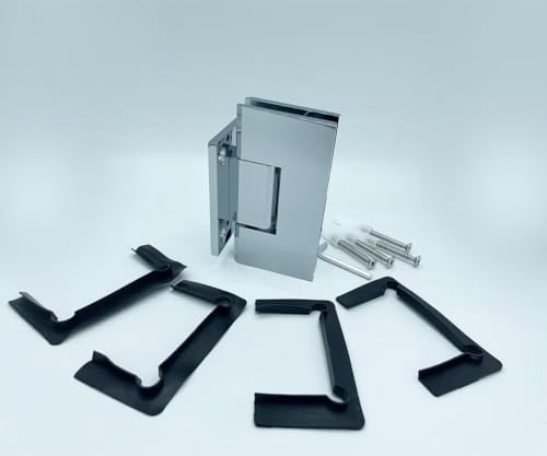 SHS Heavy Duty Wall-to-Glass Frameless Shower Door Short Back Plate ...