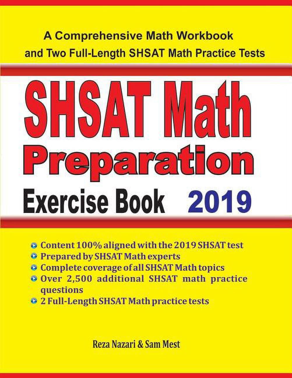 SHSAT Math Preparation Exercise Book : A Comprehensive Math Workbook ...