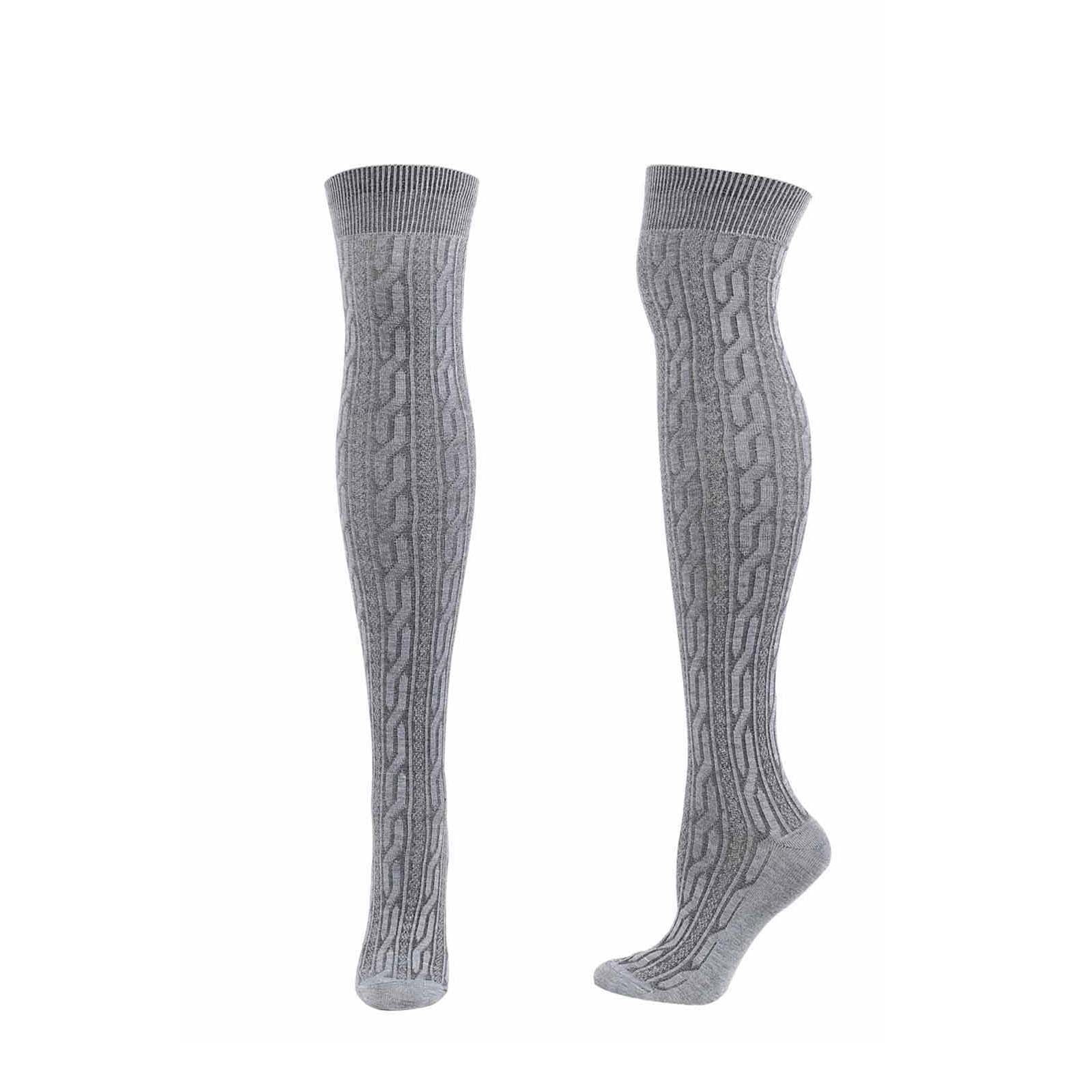 SHTXOZHI Women's Leg Warmers Extra Long Knit Thigh High Socks Warm Over ...