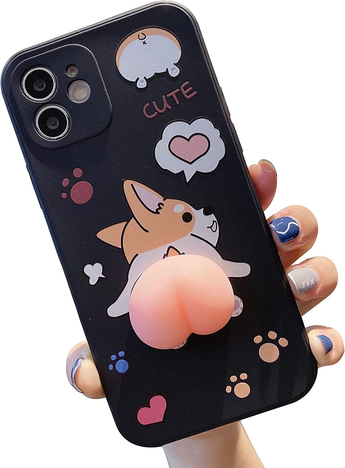 SZHTXC Creative Funny Novelty Waving 3D Pink Butt Animals Soft TPU ...