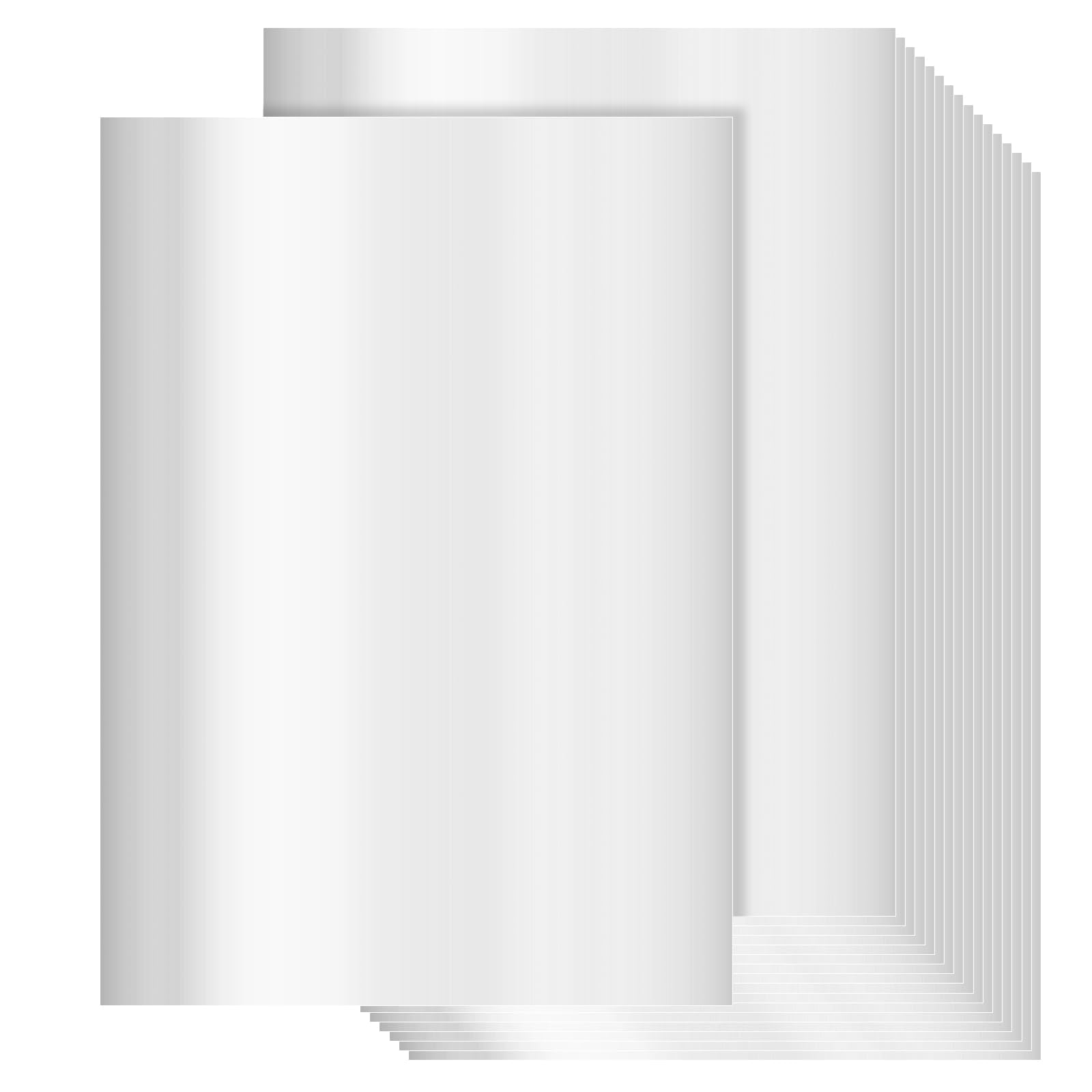 SHUESS 100 Sheets Metallic STF9 Silver Cardstock Paper, Metallic ...