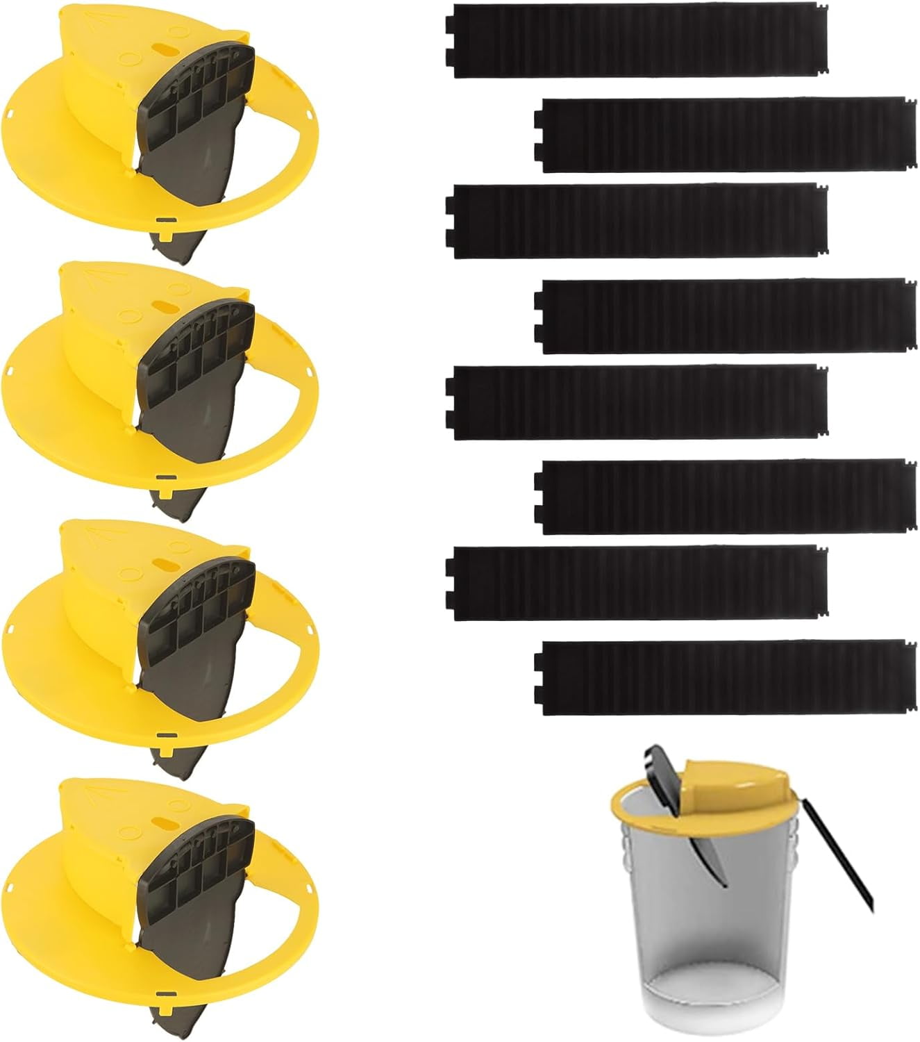 SHUESS 4 Pack Mouse Rat Trap Bucket 5 Gallon Mouse Trap Bucket Flip Lid ...