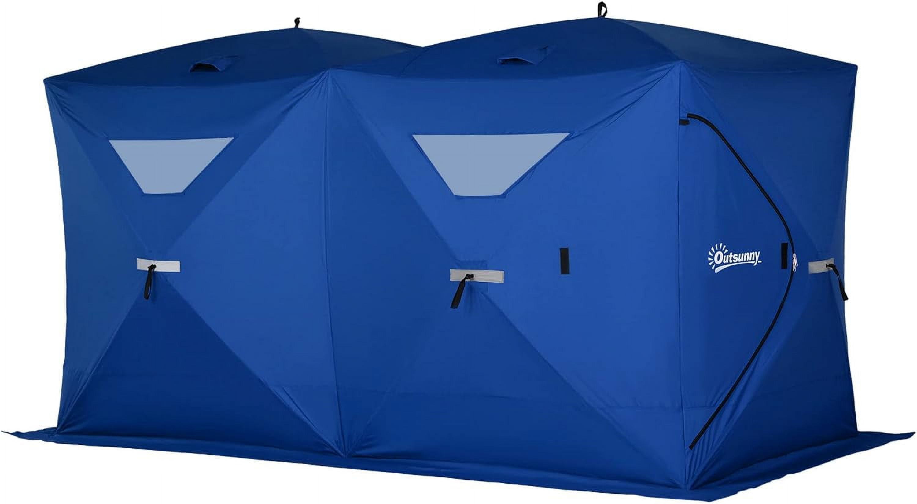SHUIMINGXING 5-8 People Ice Fishing Shelter, Pop-Up Portable Ice ...