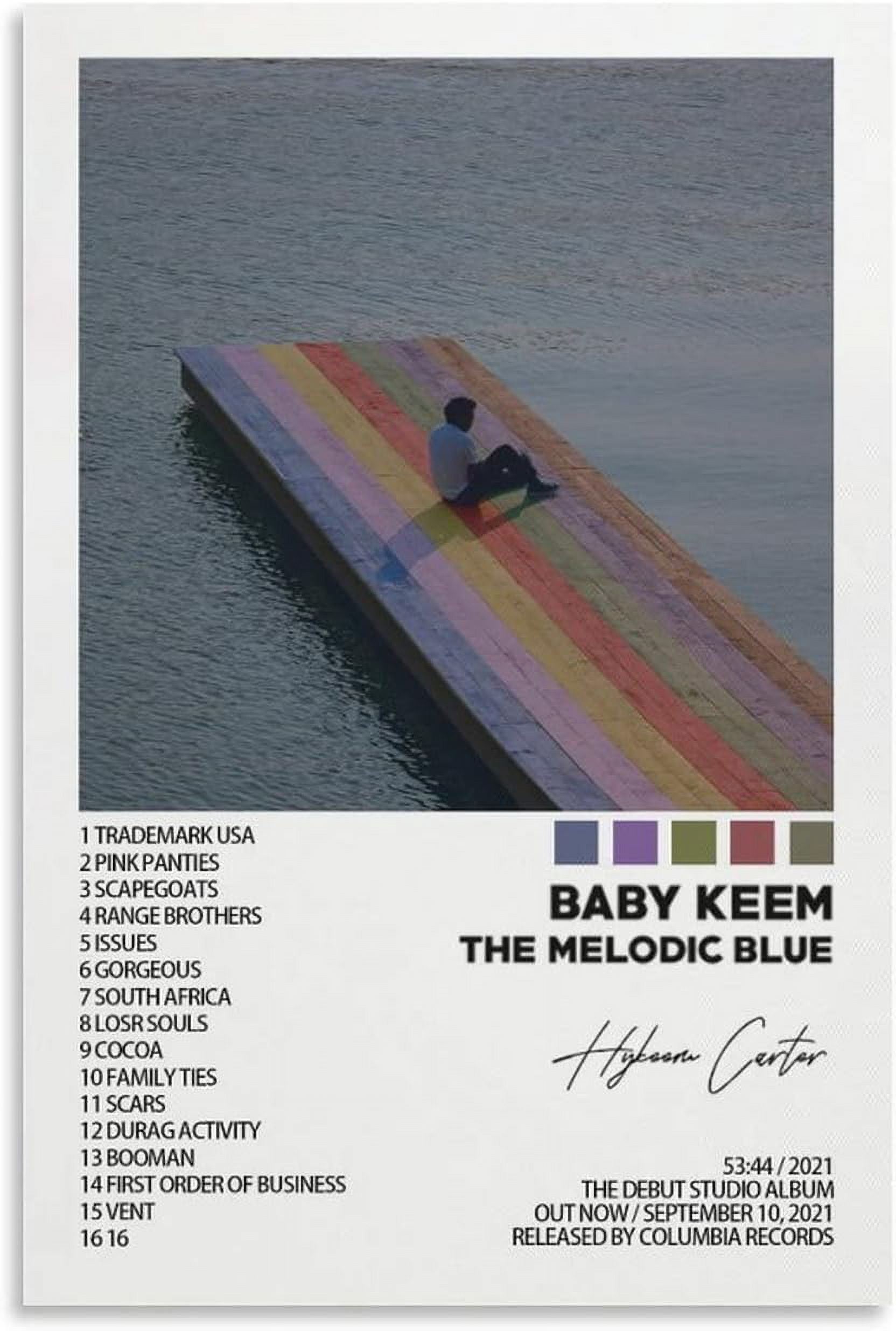 SHUKI Baby Keem Poster The Melodic Blue Album Cover Poster for Bedroom ...