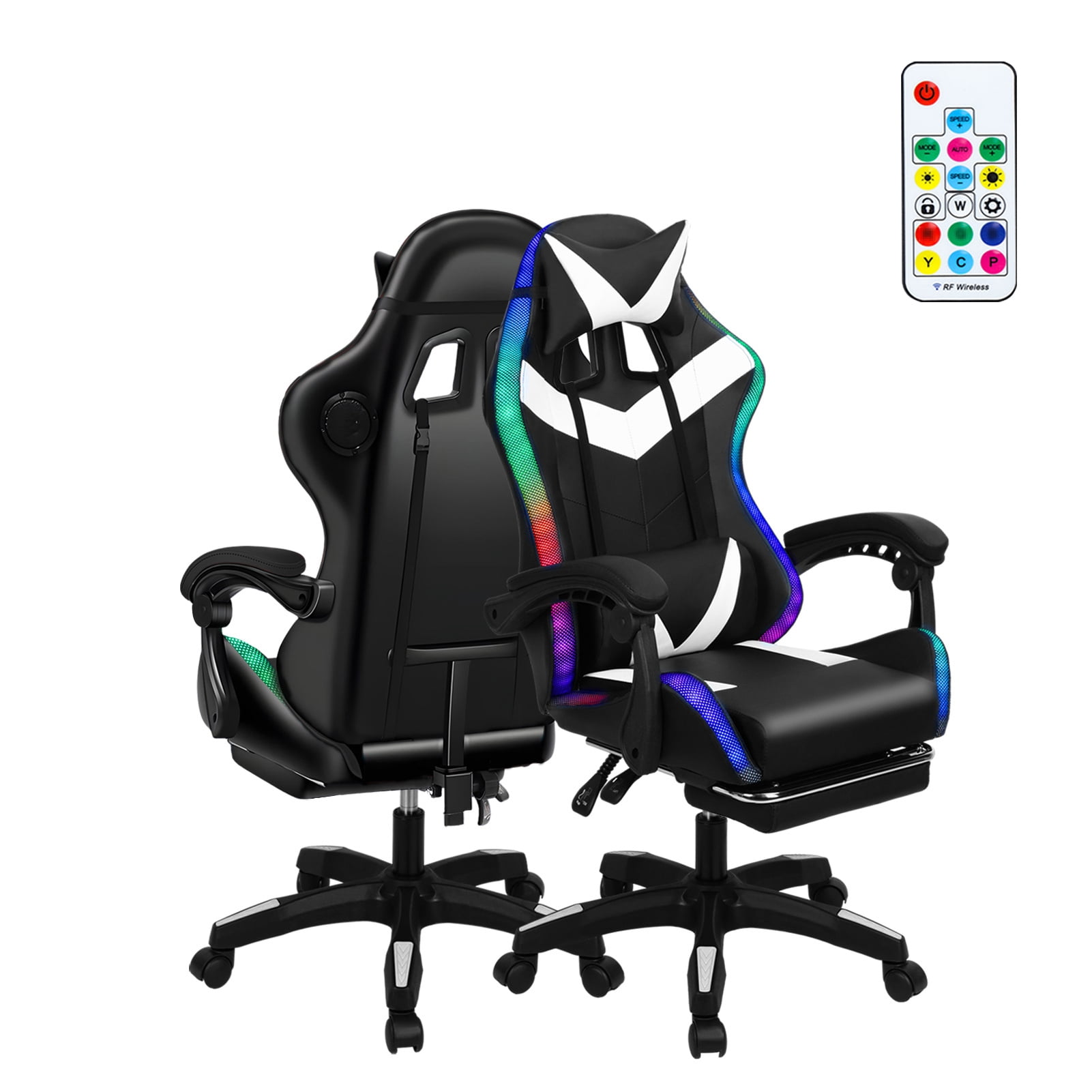 SHUO Y - Gaming Chair with Built-in Speakers & Massage, Ergonomic High ...