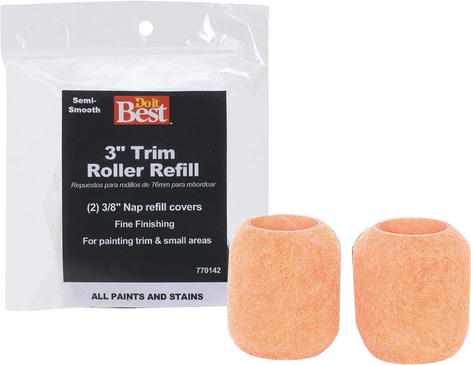 SHUR-LINE 1769725 Roller, 2PK 3" Mini Trim Covers - Walmart.com