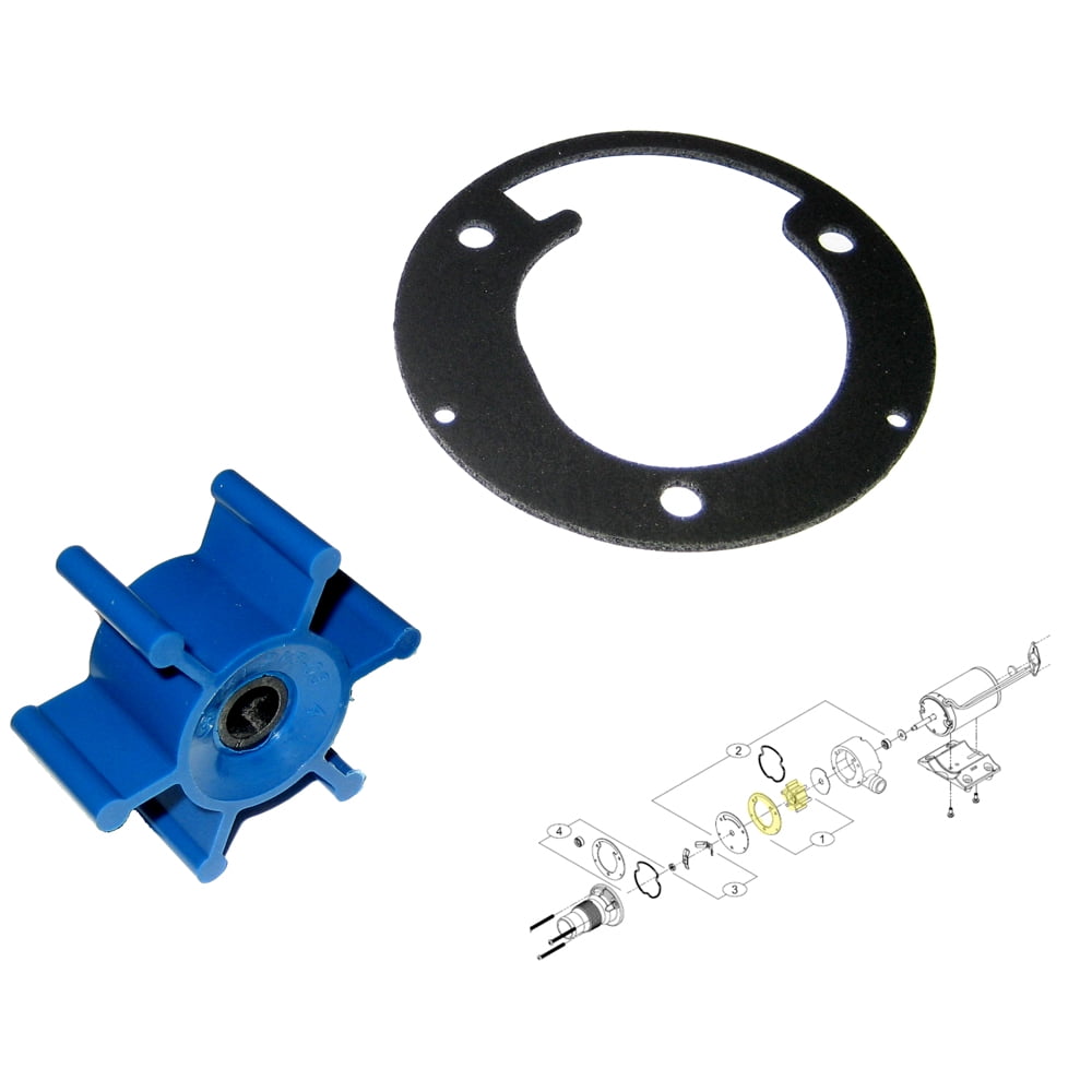 Shurflo Macerator Impeller Kit, Includes Gasket, Compatible with 12V ...