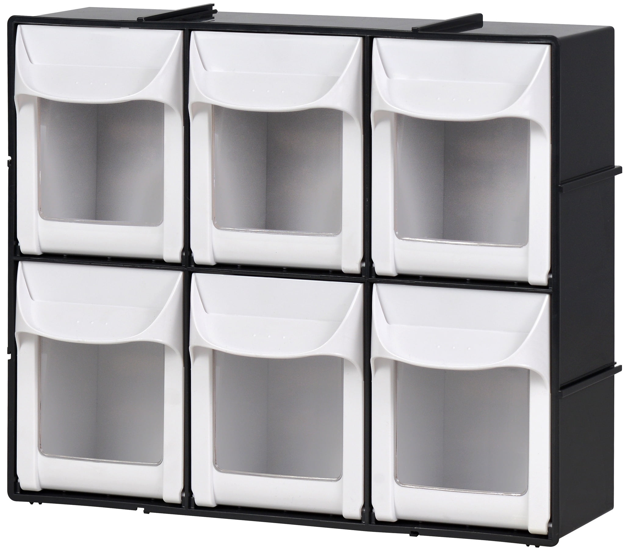 SHUTER FO-306 12" Tip Out Bin System with 6 Drawers Stackable Organizer - Black - Walmart.com