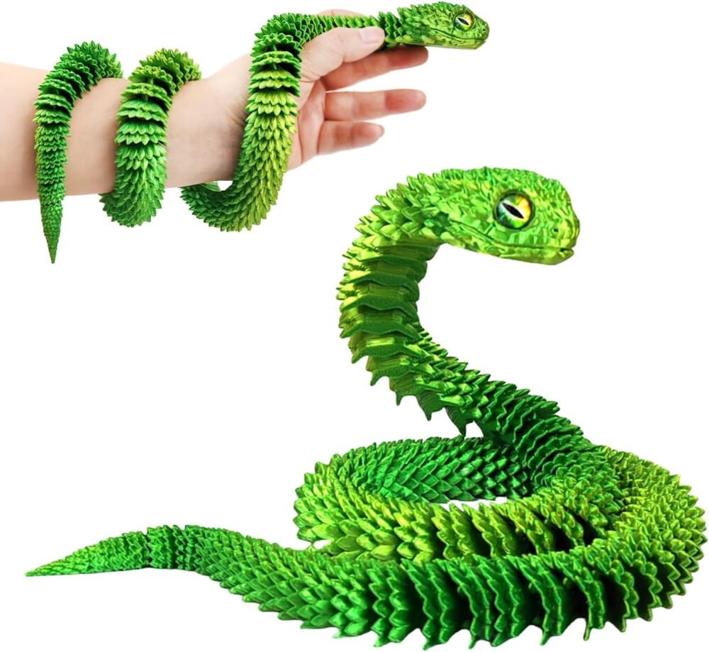 SHUWND 3D Printed Animals Snake, 30 inch Surprise Mystery Fidget ...