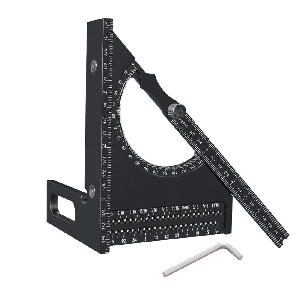 SHUZHENG 3D Multi-Angle Carpenter Hole Scribing Ruler, Aluminum Alloy ...