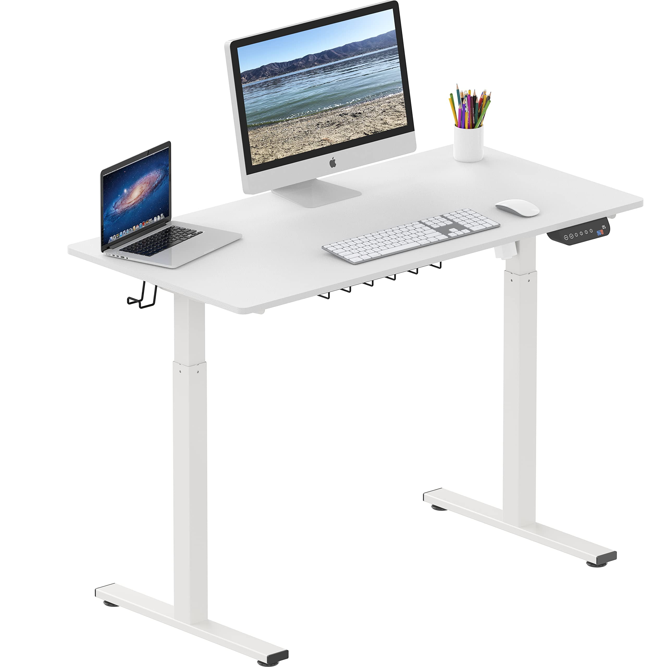 SHW 48 Inch Memory Preset Electric Height Adjustable Standing Desk ...
