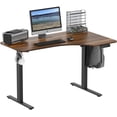 SHW 55-Inch L-Shaped Electric Height Adjustable Standing Desk with ...