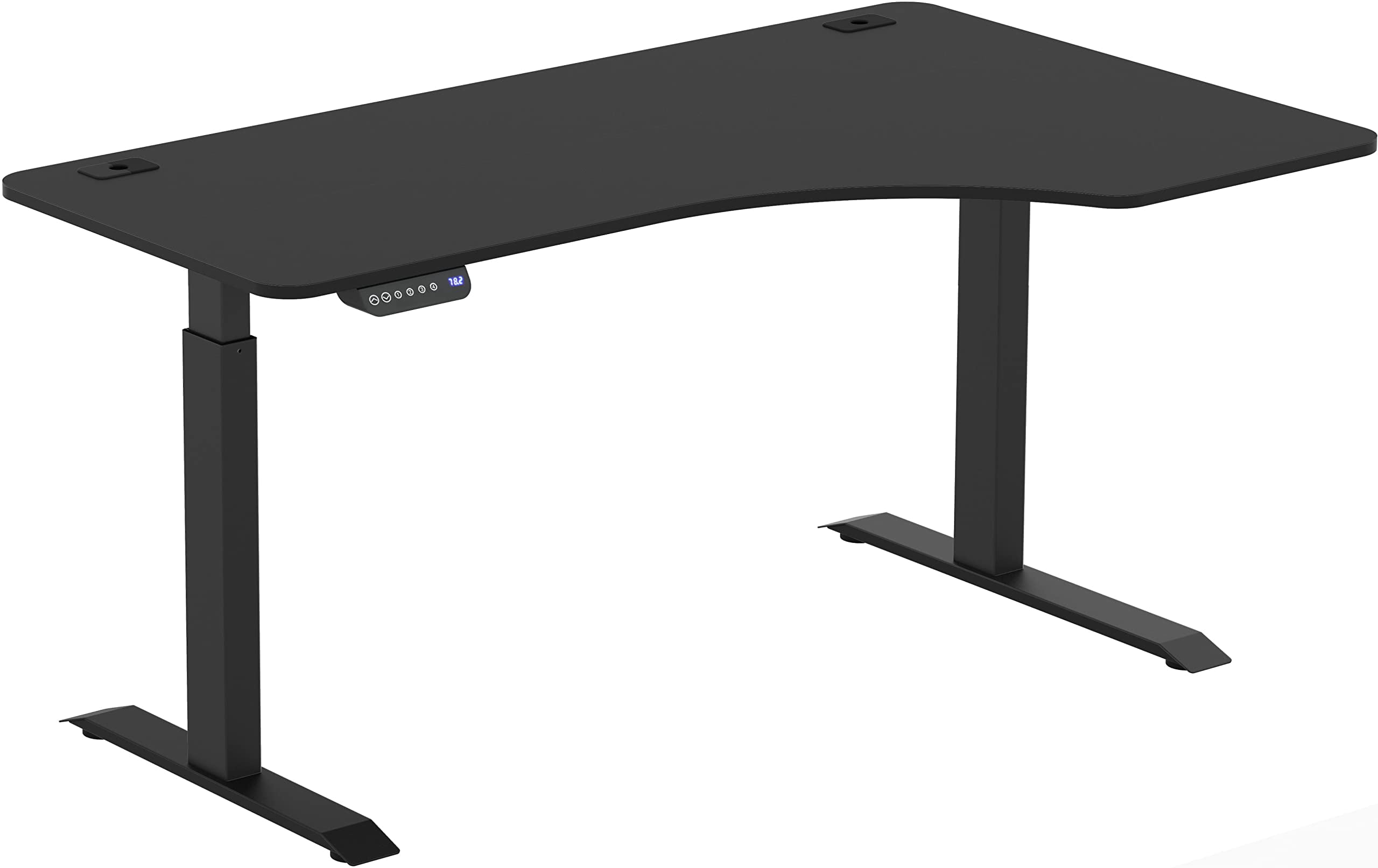 SHW Home Office 55-Inch Large Electric Height Adjustable L-Shaped Desk ...