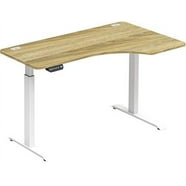 TMS Connection Computer Office Desk, Walnut and Black - Walmart.com