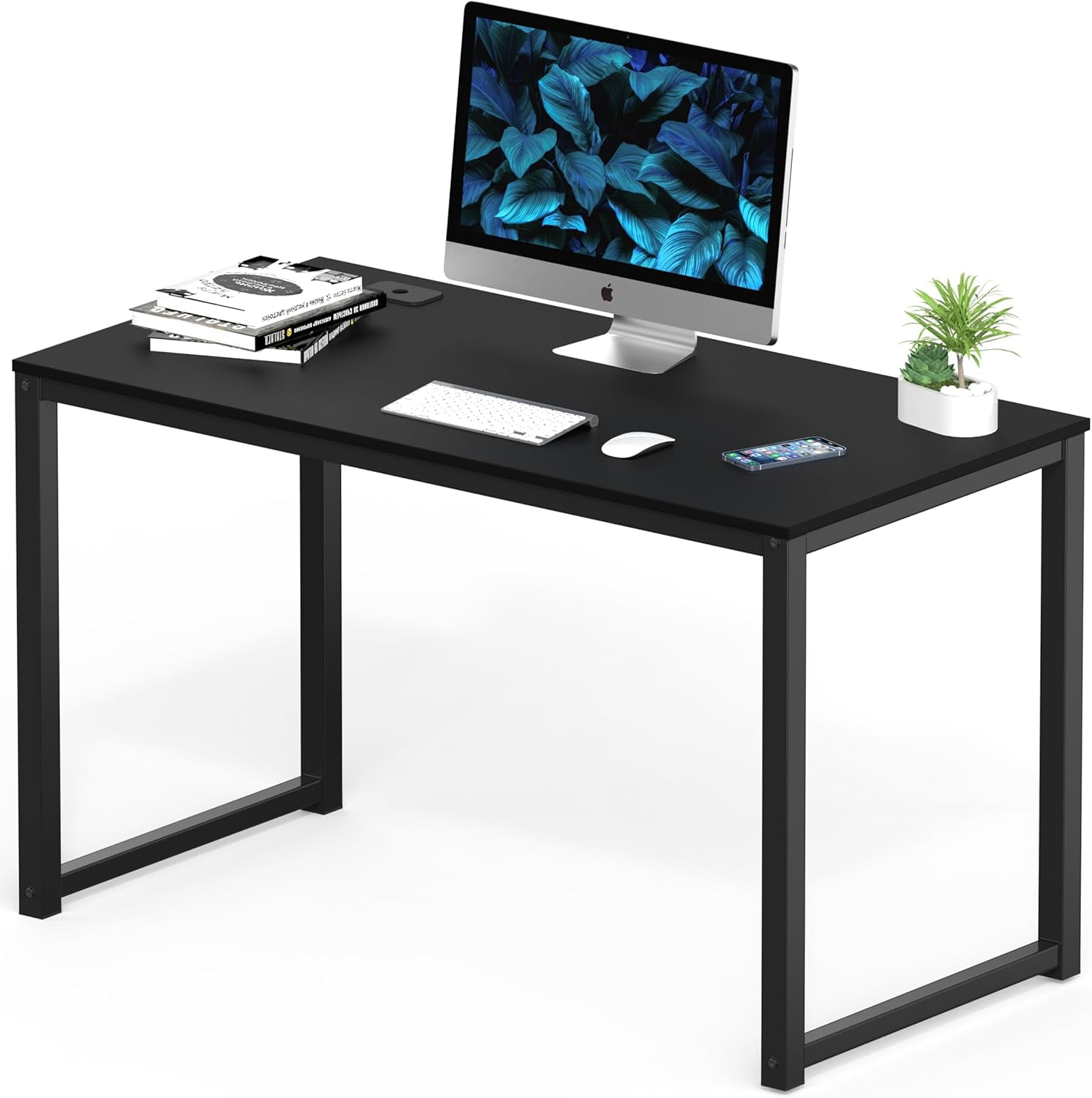SHW Artwork Office 48-Inch Computer Desk, Black - Walmart.com