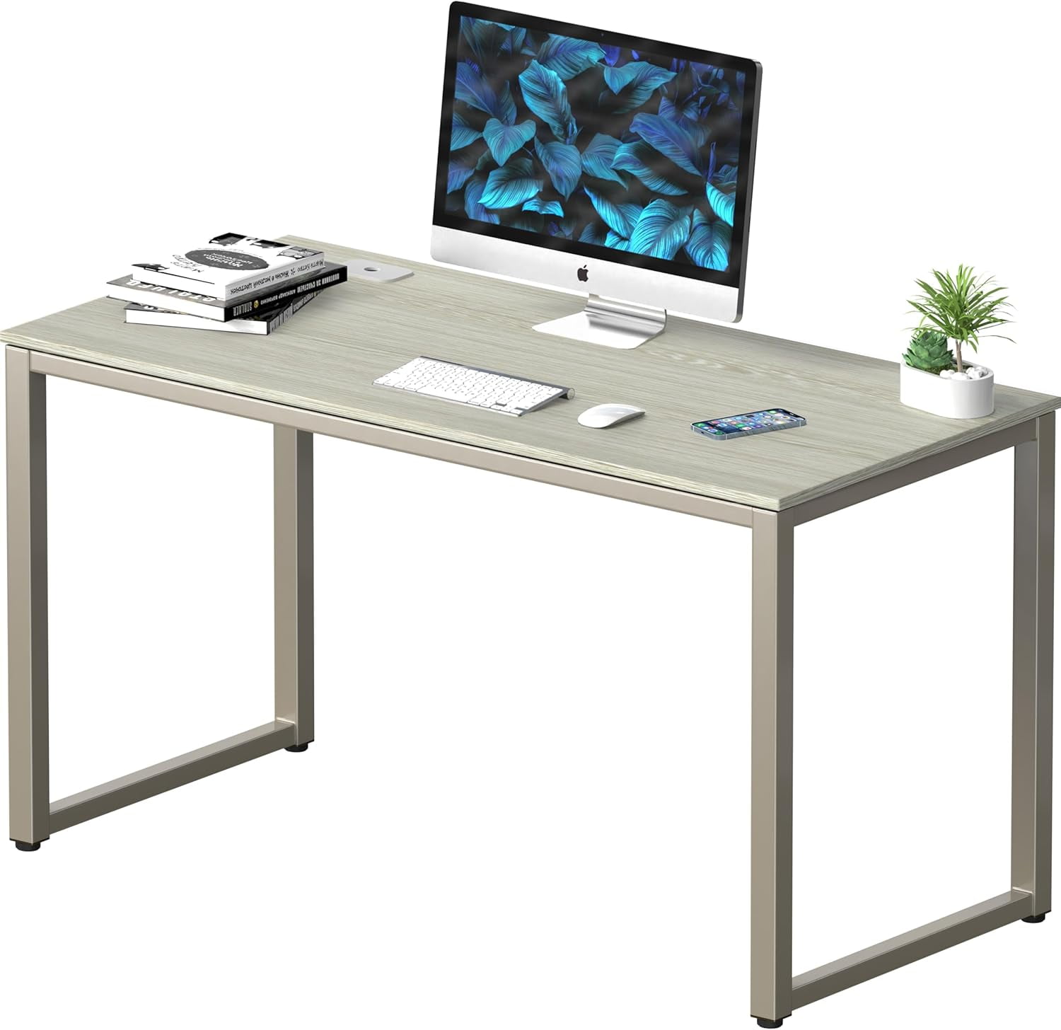 SHW Artwork Office 48-Inch Computer Desk, Maple - Walmart.com