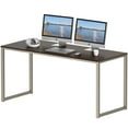 SHW Mission Modern 55-Inch Writing Desk, Home Office Solo Computer Desk ...