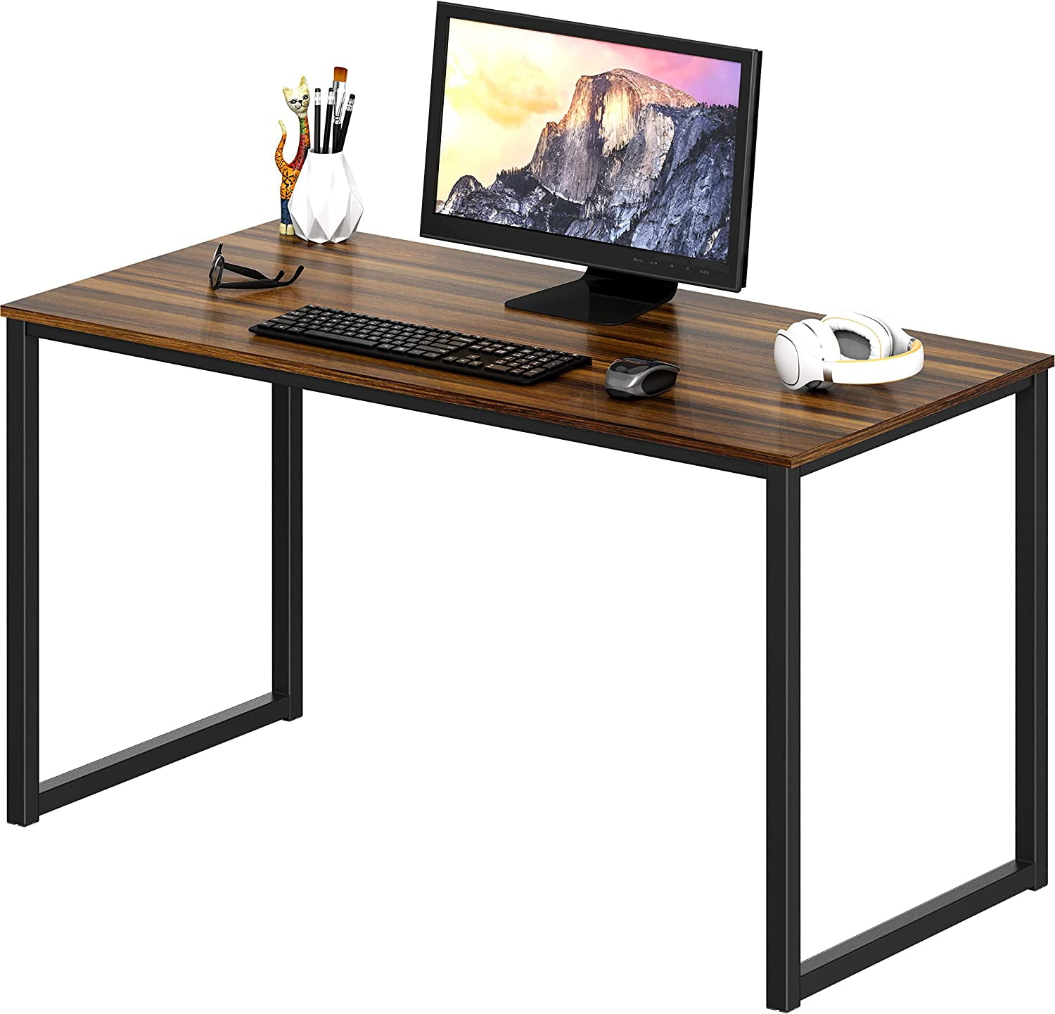 SHW Mission Home Office 40-Inch Computer Desk, Walnut - Walmart.com