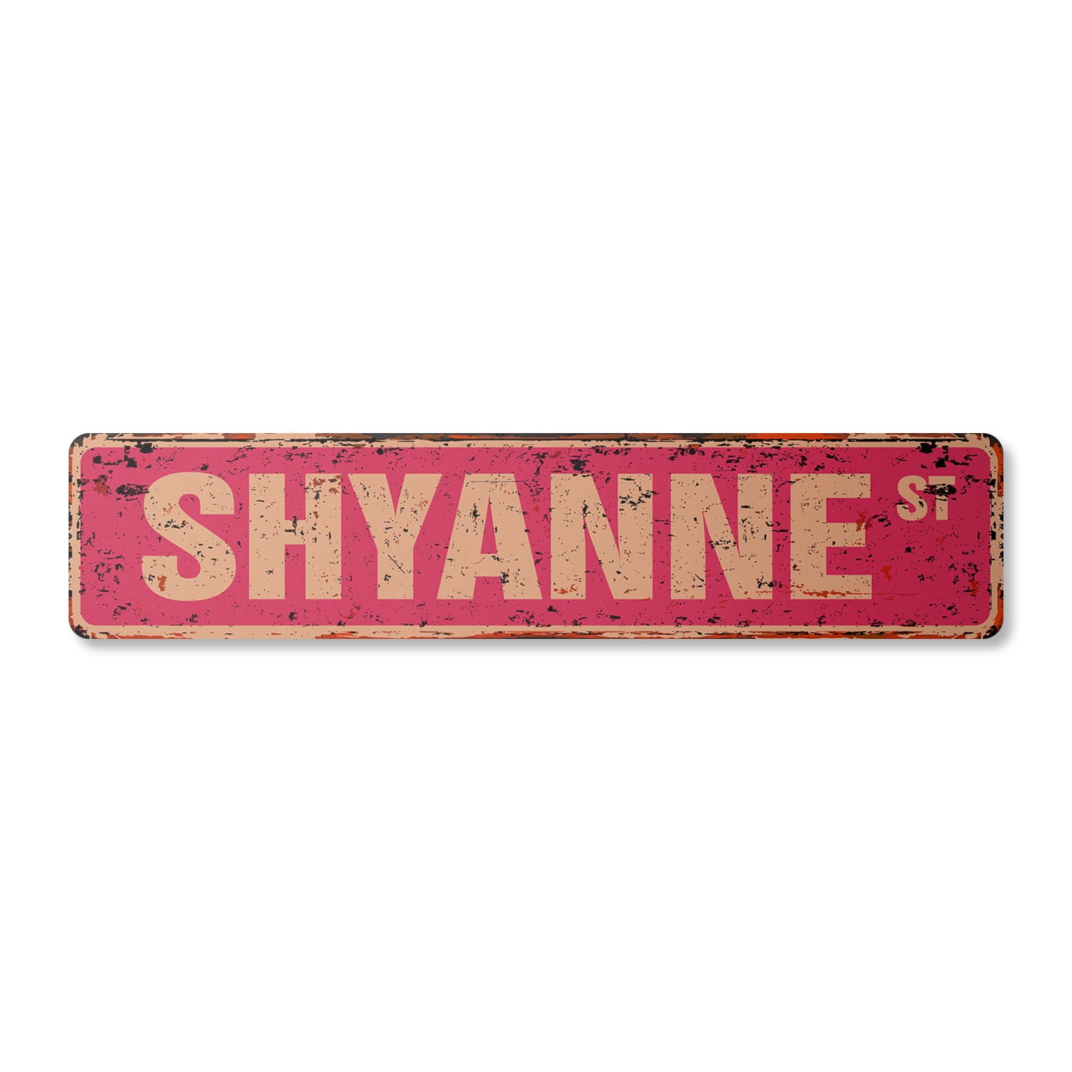 SHYANNE Vintage Aluminum Street Sign Childrens Name Room Metal Sign ...
